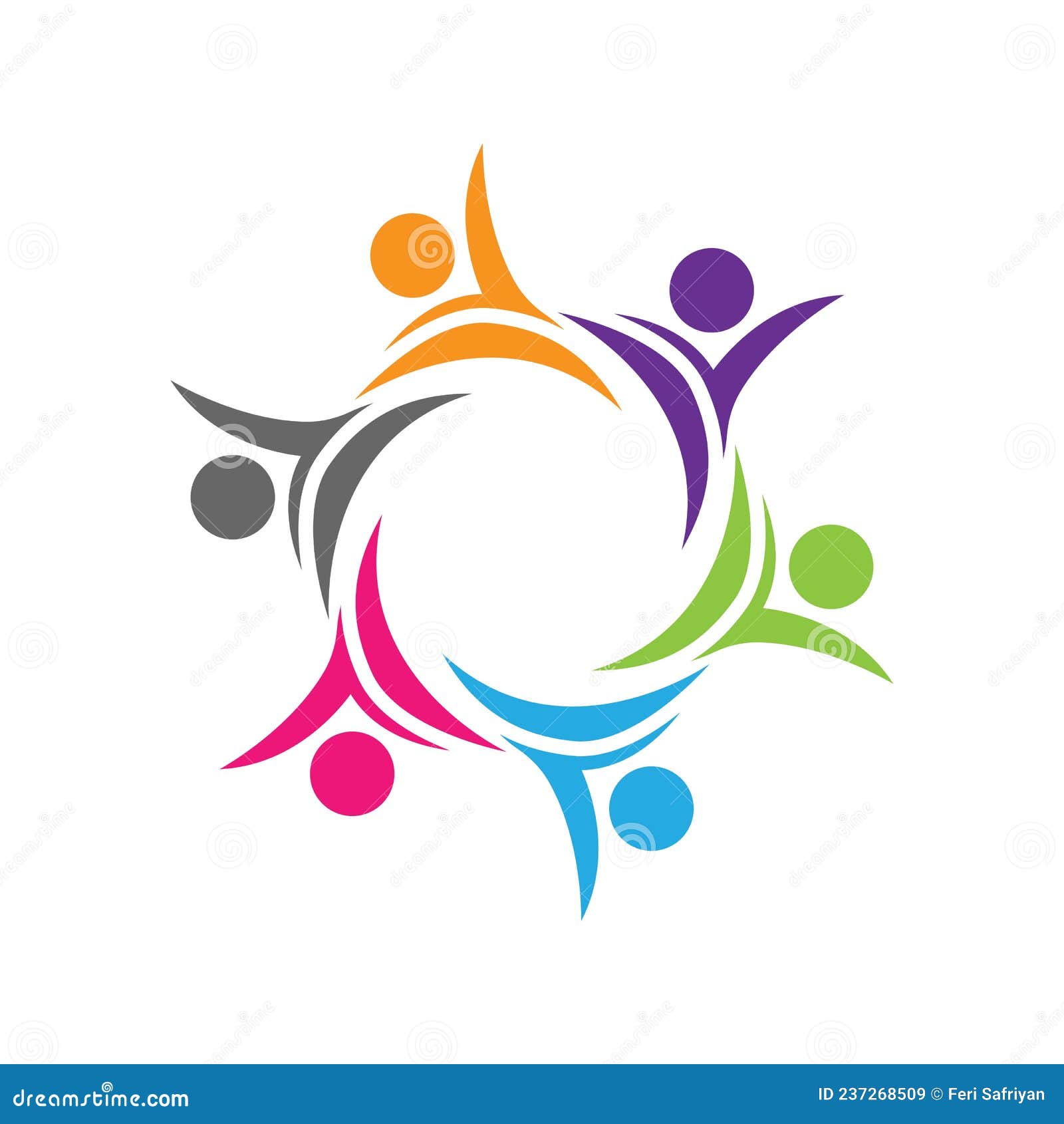 Teamwork logo template stock vector. Illustration of group - 237268509