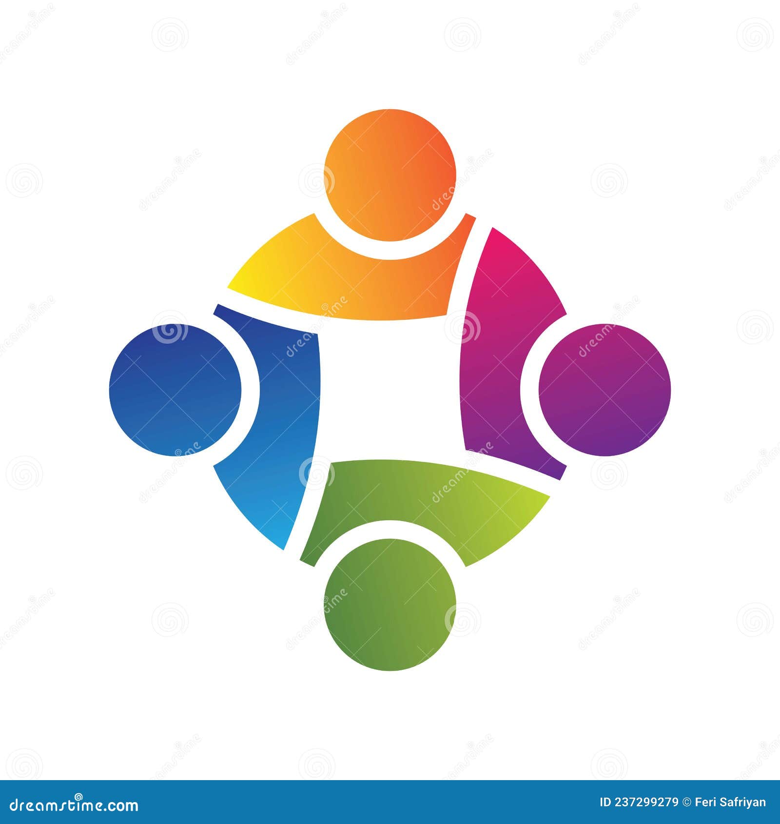 Teamwork logo template stock illustration. Illustration of together ...