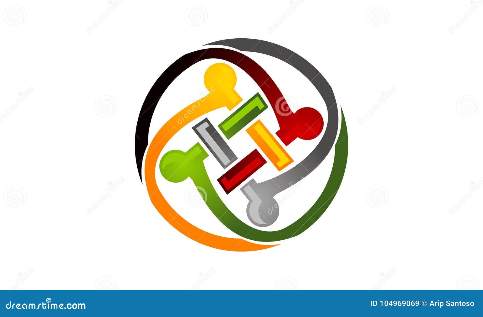 Teamwork Logo Template stock vector. Illustration of growth - 104969069
