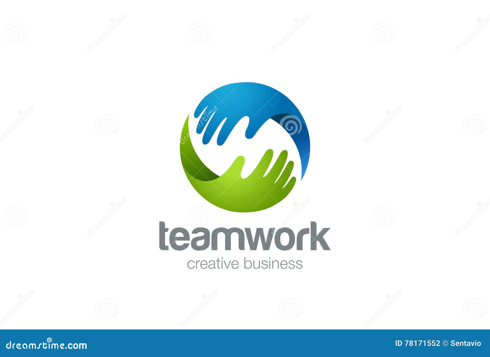 Teamwork Logo Two Hands Helping. Stock Vector - Illustration of modern ...