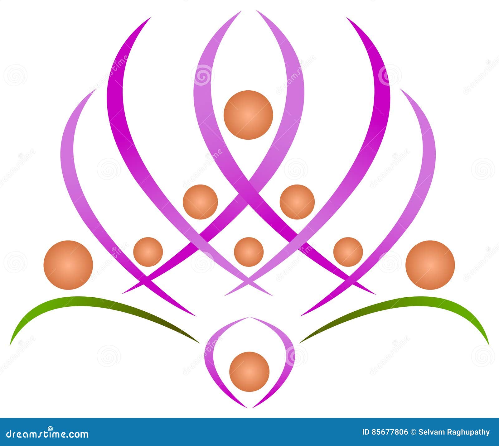 Teamwork lotus stock vector. Illustration of control - 85677806