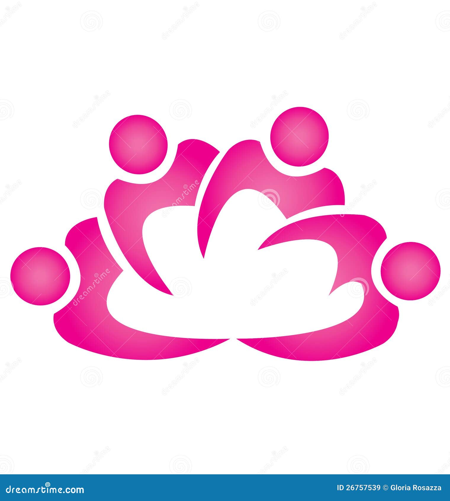 Teamwork Lotus Flower Shape Stock Vector - Illustration of beauty ...