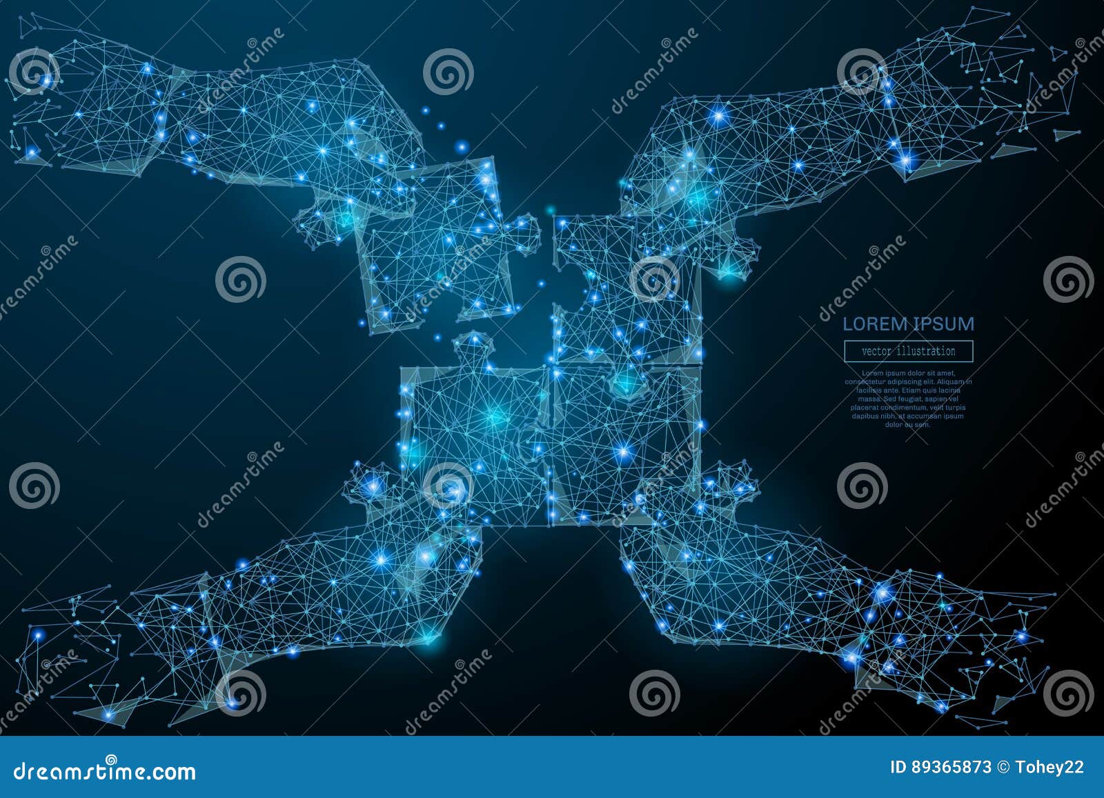 Teamwork low poly blue stock vector. Illustration of blue - 89365873