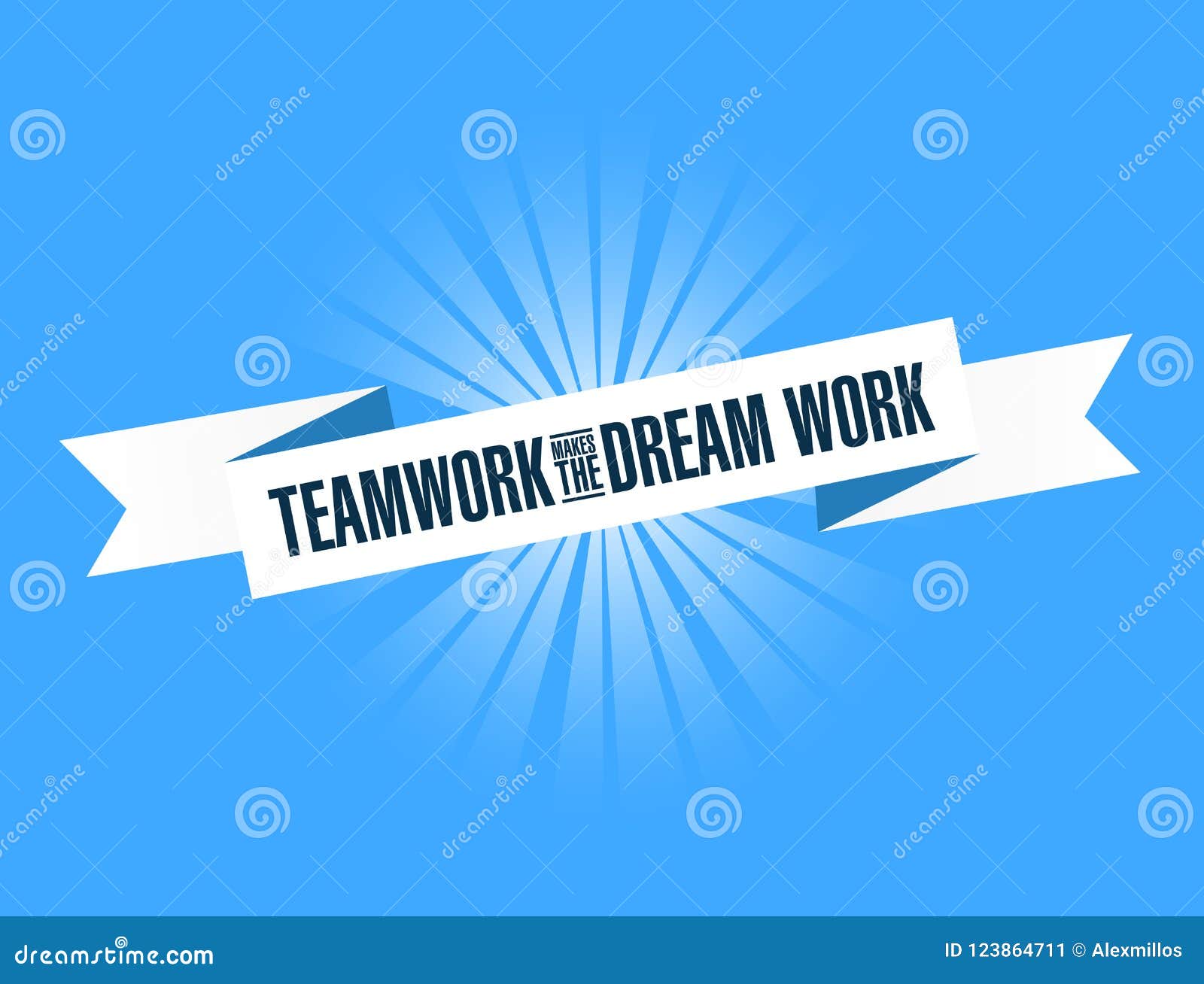 Teamwork Makes The Dream Work Bright Ribbon Royalty-Free Stock Photo ...