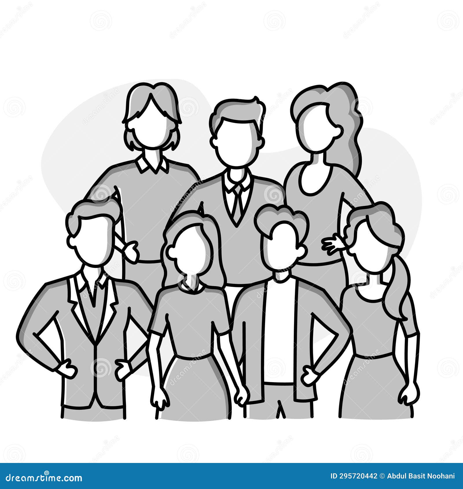 Teamwork Makes the Dream Work. an Icon of a Group of Seven People Stock ...