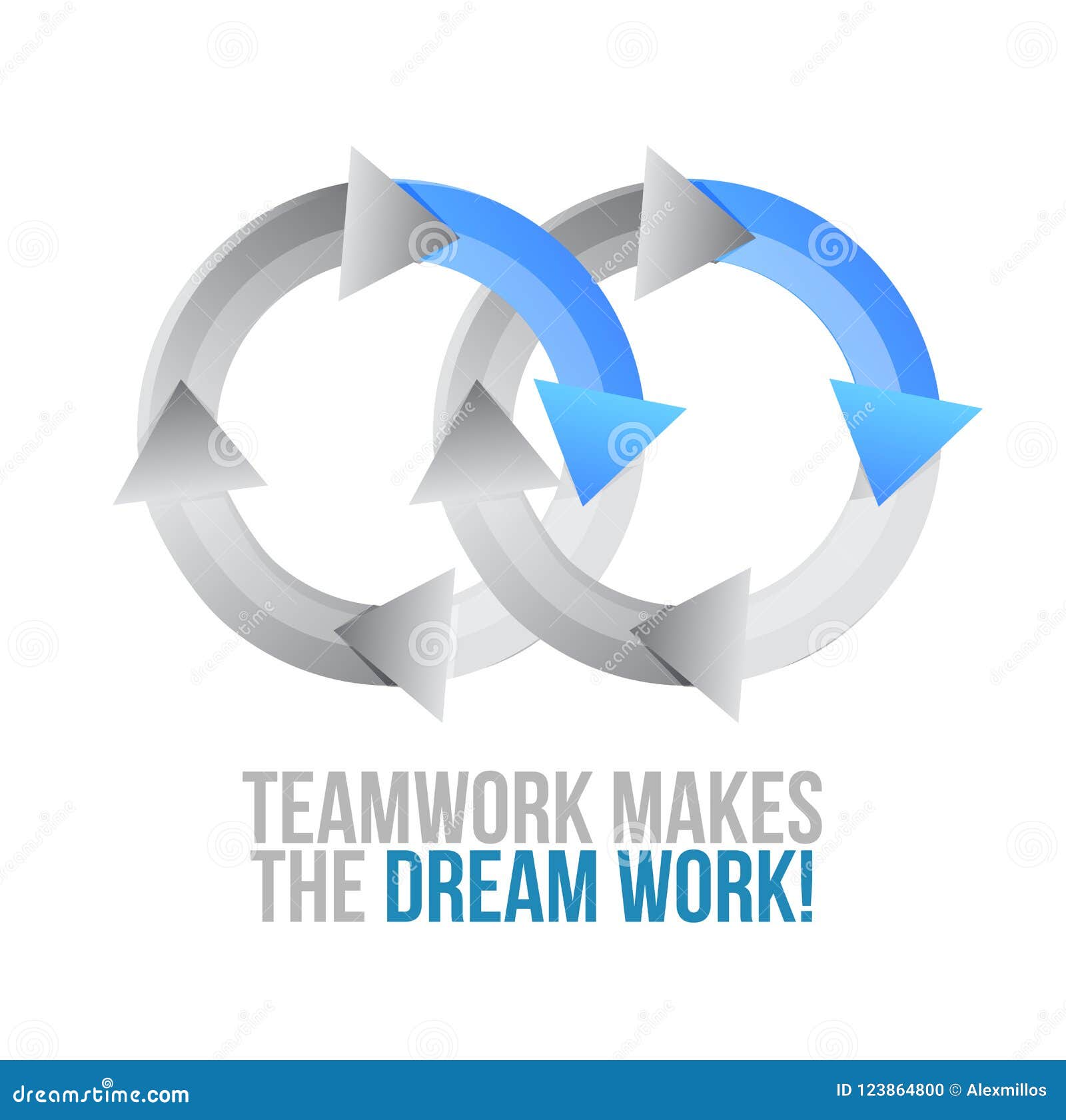 Teamwork Makes the Dream Work. Moving Together Stock Illustration ...