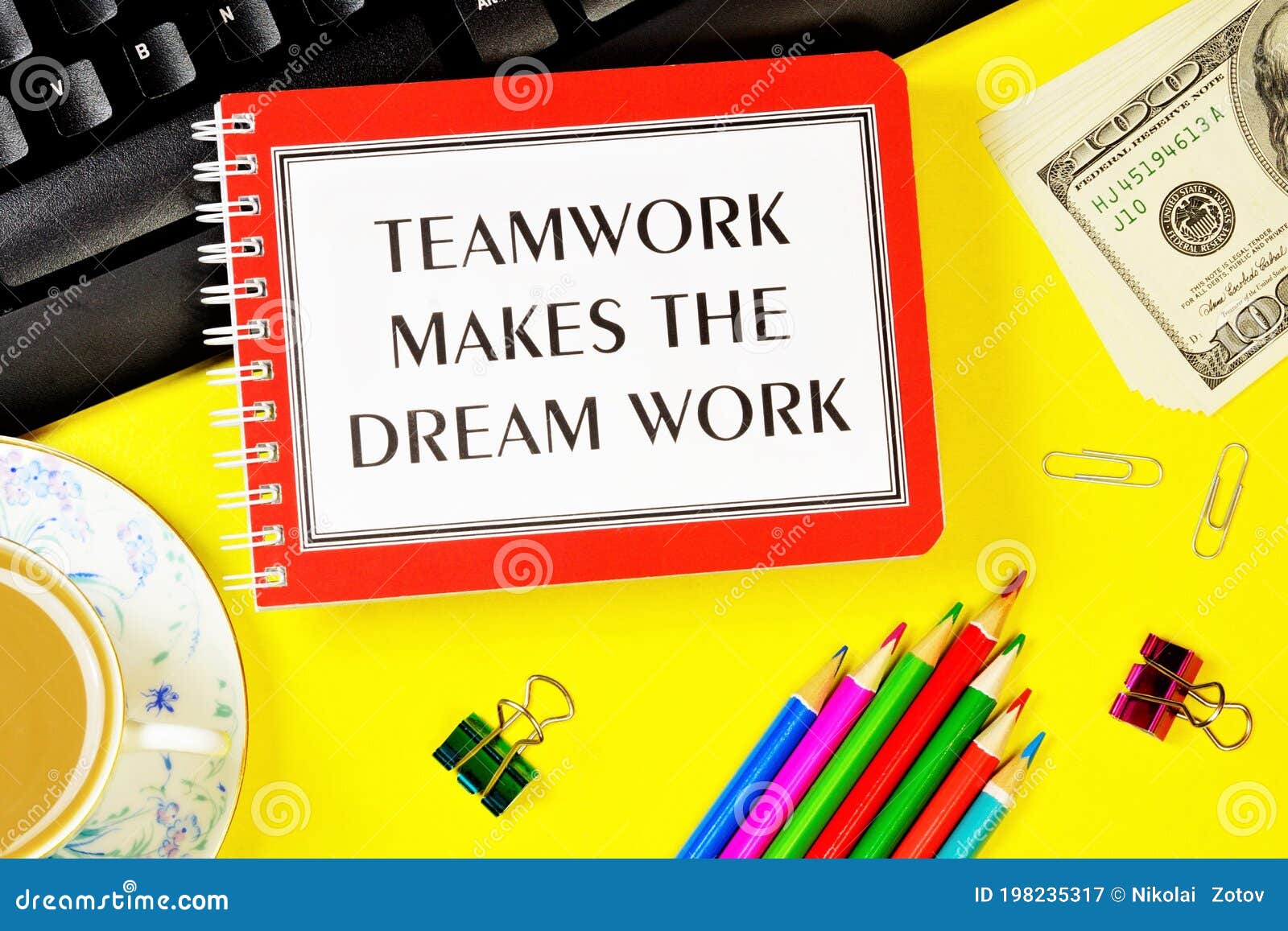 Teamwork Makes the Dream Work - a Text Message in the Planning Notebook ...