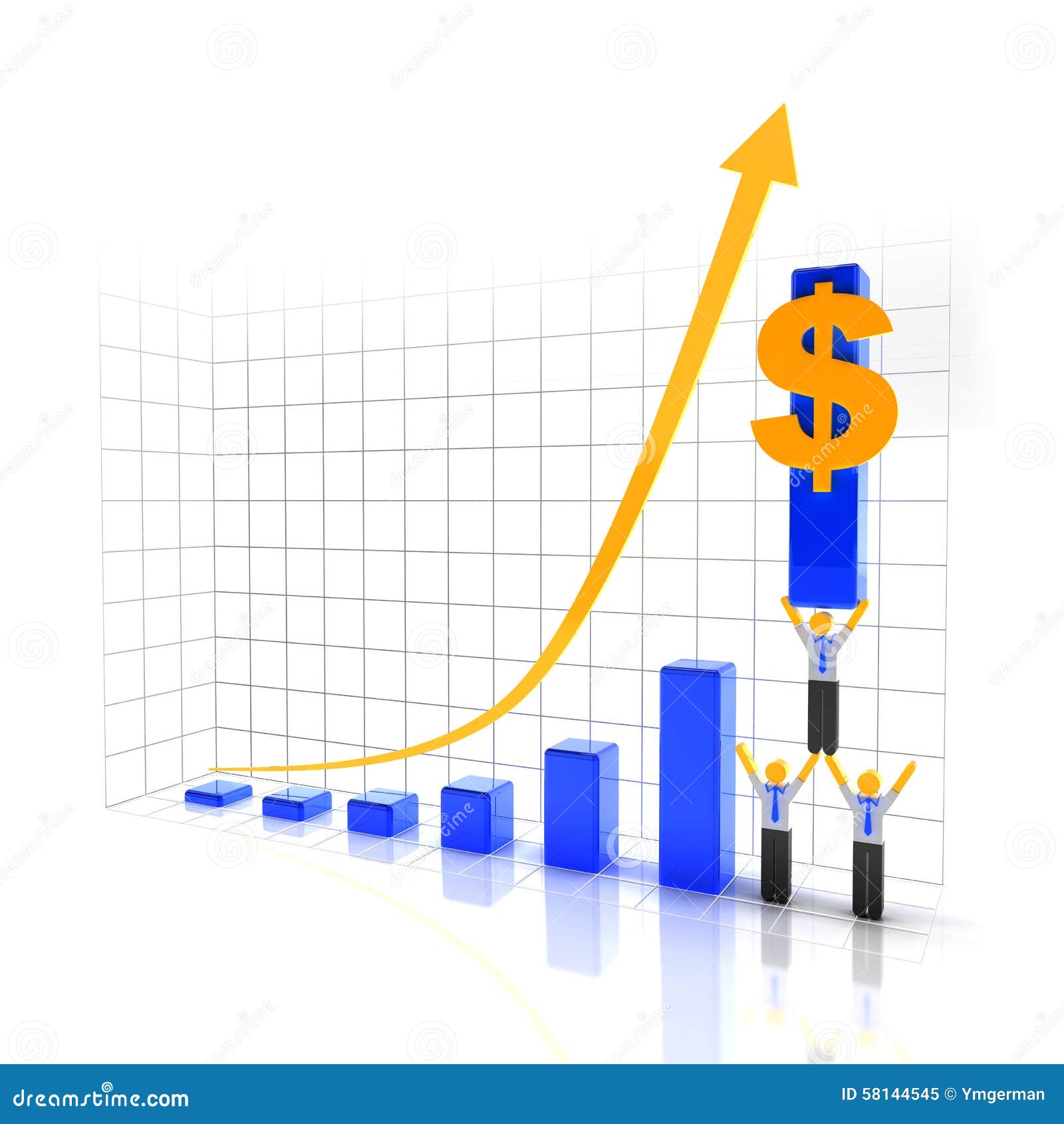 Teamwork for Making Profit and Success Stock Illustration ...