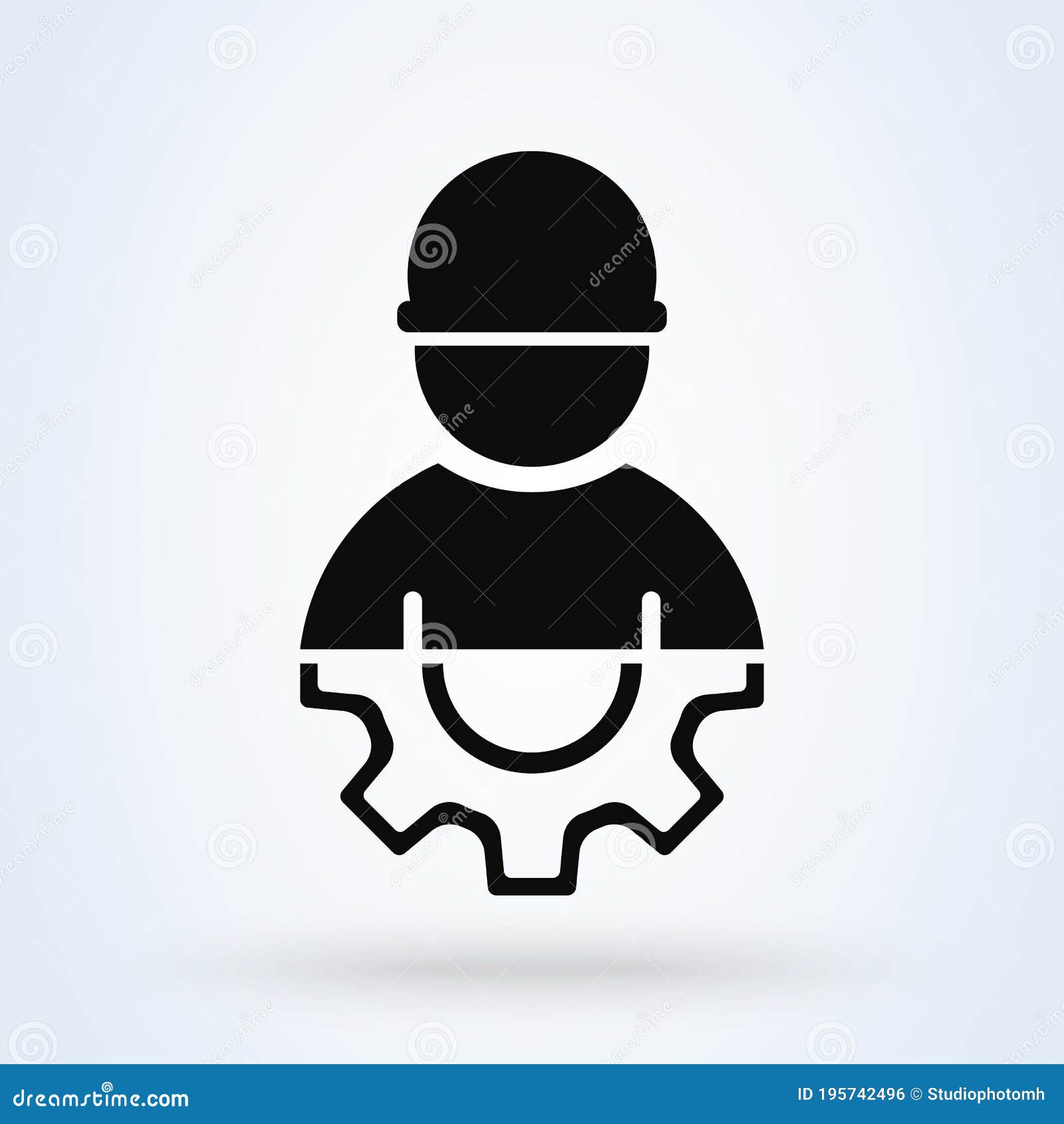 Teamwork Management or Company Leader, Supervisor Icon or Logo ...