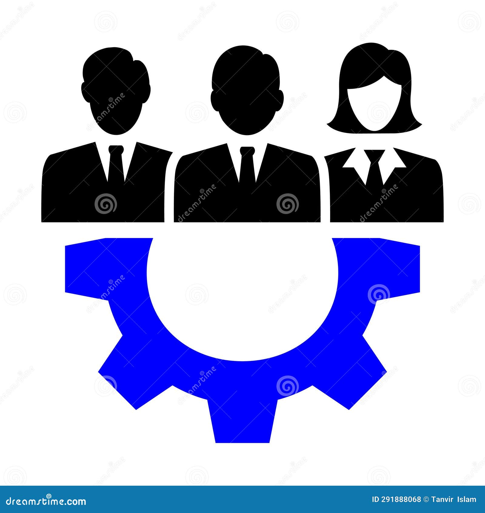 Teamwork Management Icon stock vector. Illustration of icon - 291888068