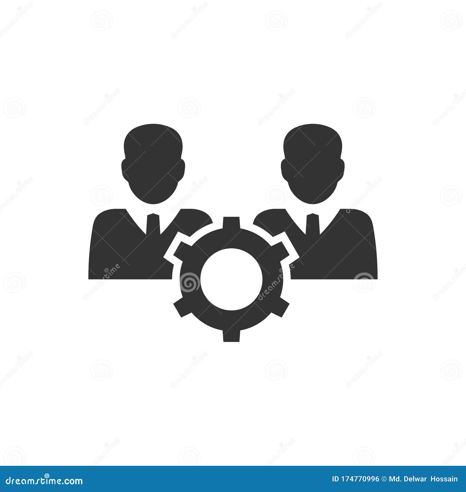Teamwork management icon stock vector. Illustration of business - 174770996
