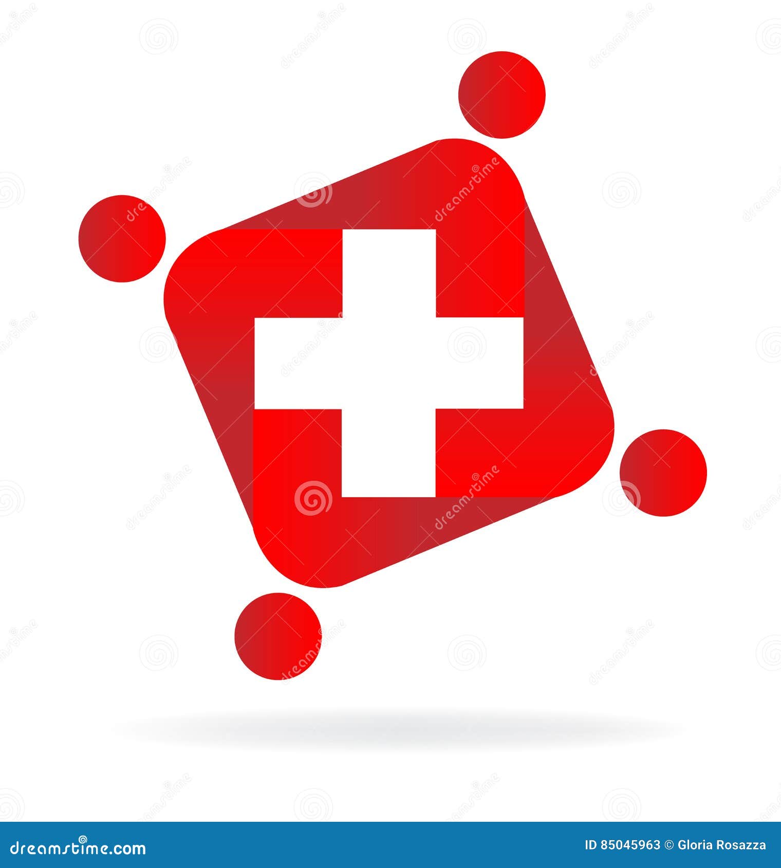 Teamwork Medical Union Logo Cartoon Vector | CartoonDealer.com #45265955