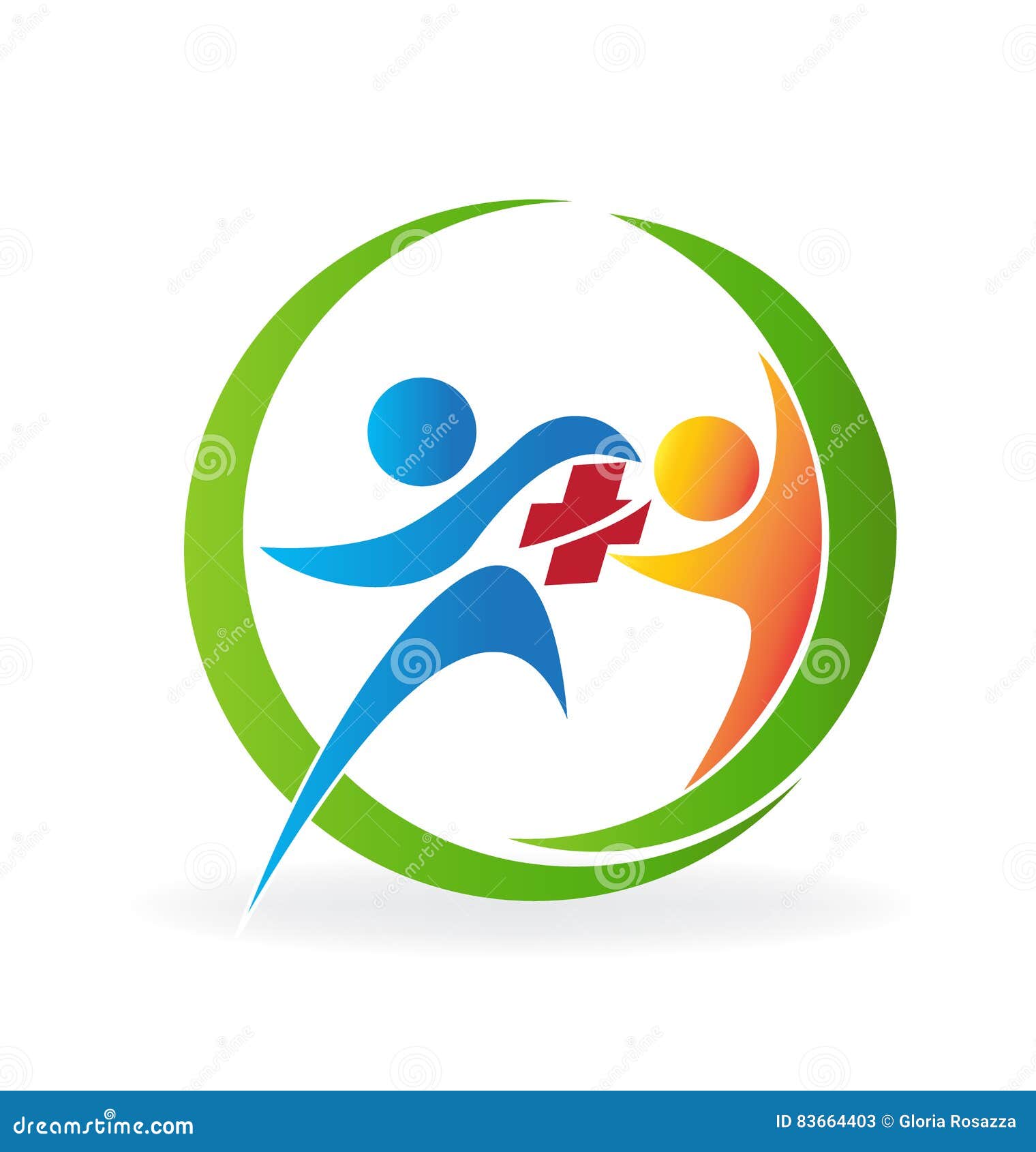 Teamwork Medical Union Logo Cartoon Vector | CartoonDealer.com #45265955