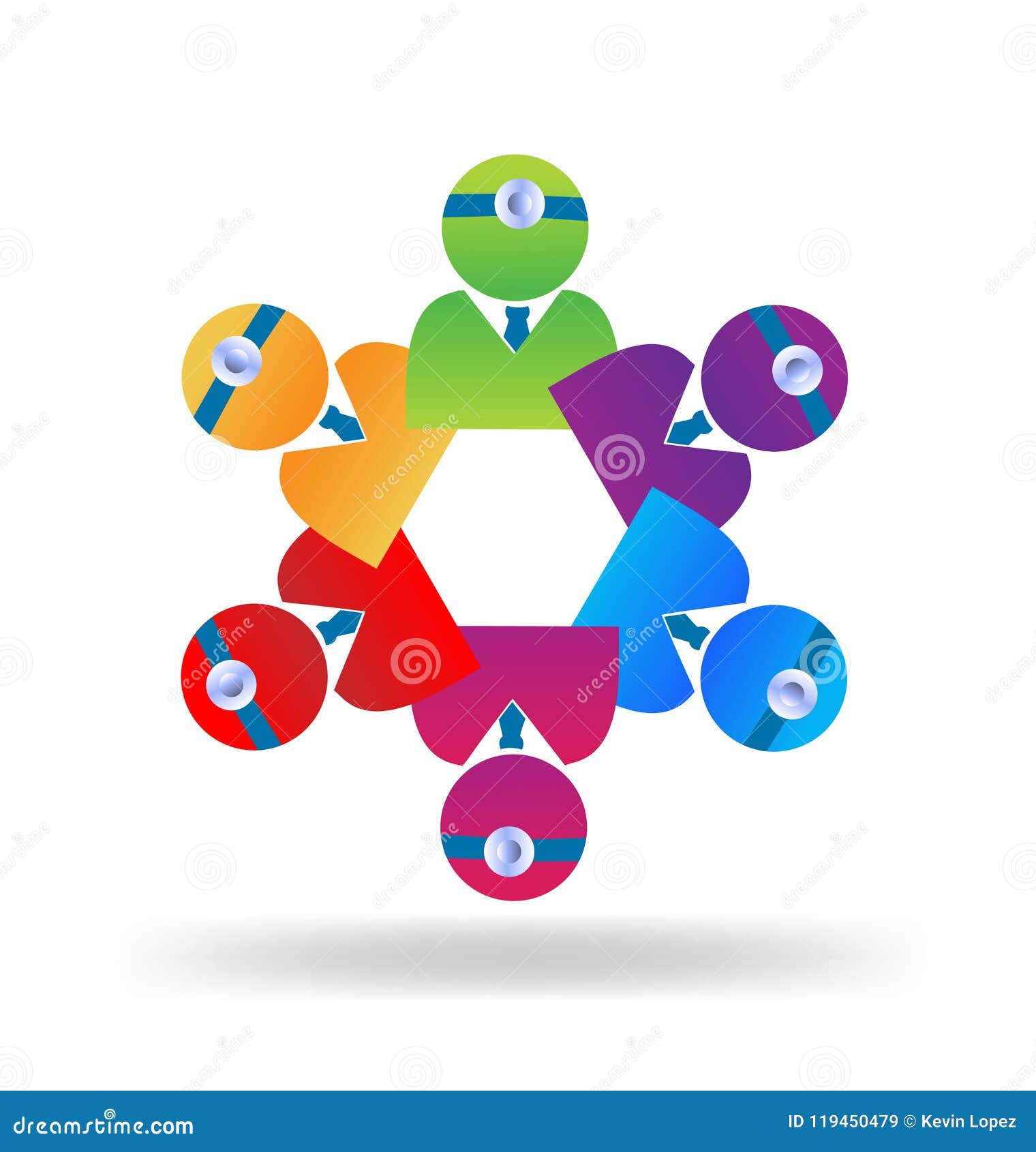 Teamwork Medical People Logo Cartoon Vector | CartoonDealer.com #88017487