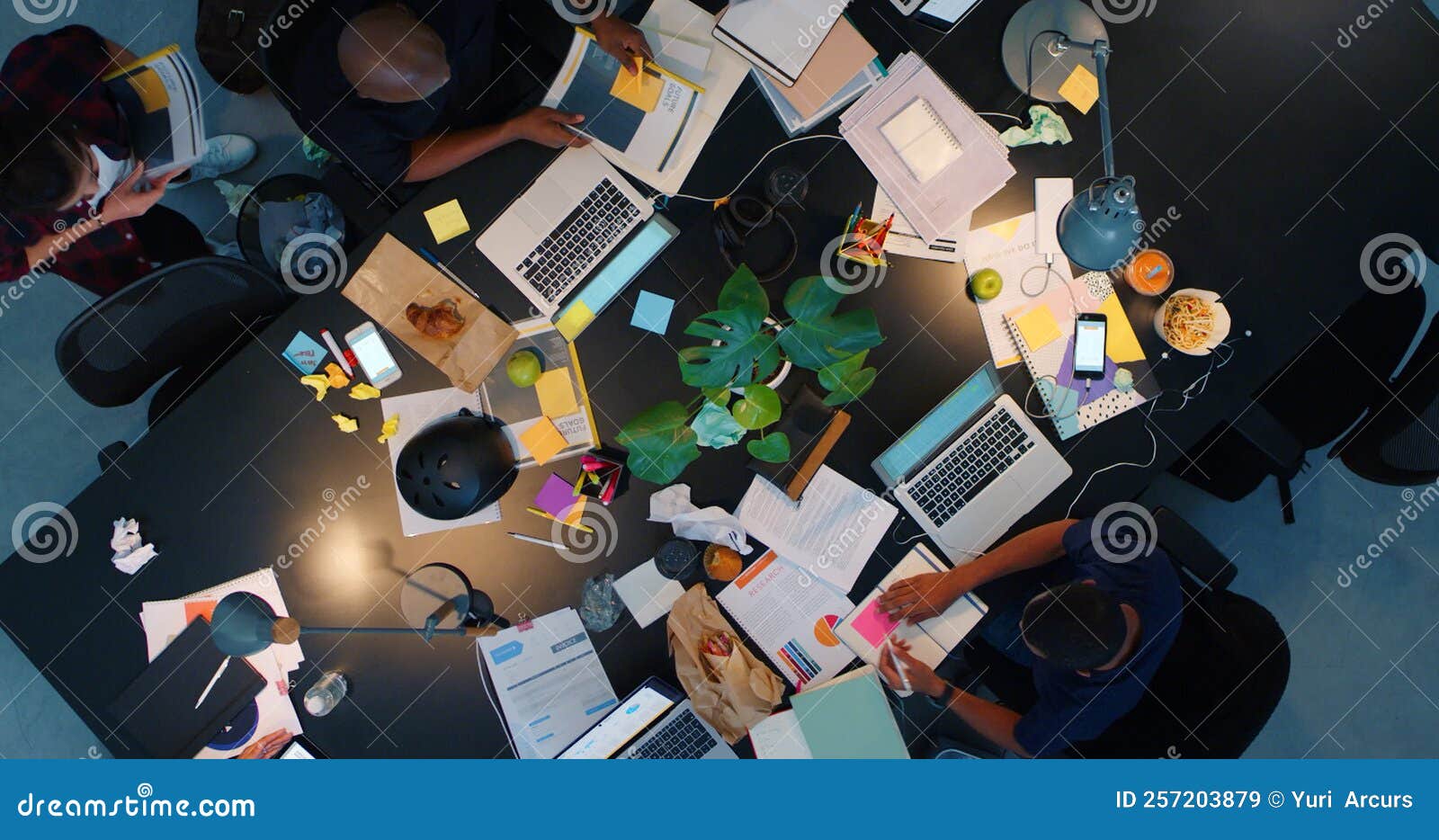 Teamwork, Meeting and Collaboration with a Team Being Busy in an Office ...