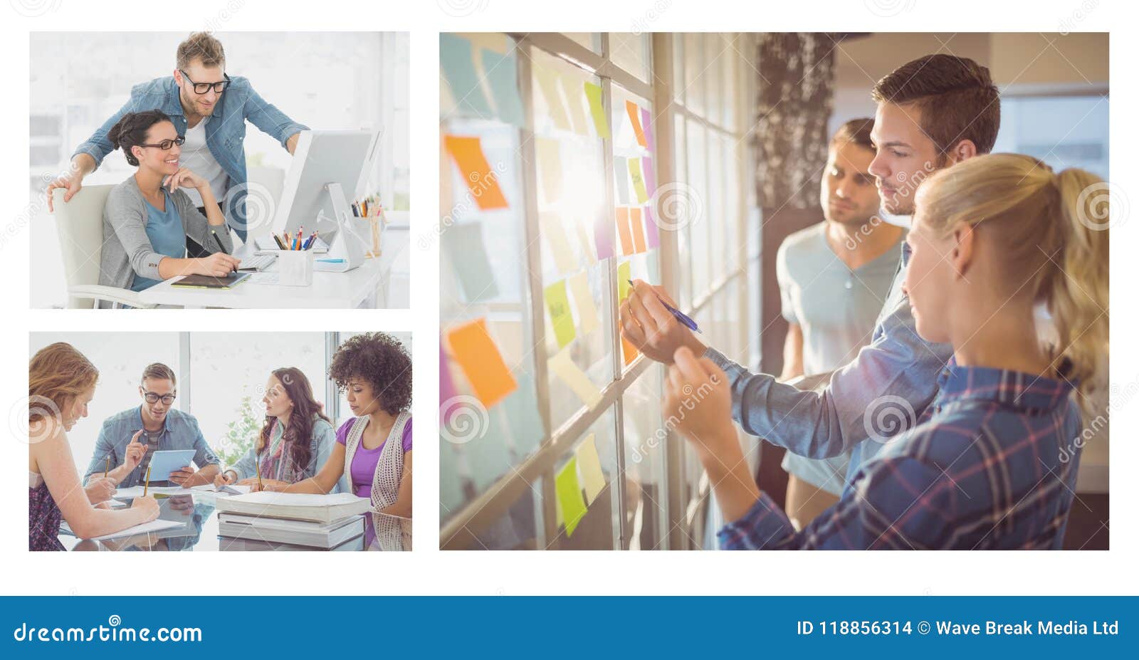Teamwork meeting collage stock photo. Image of chalk - 118856314