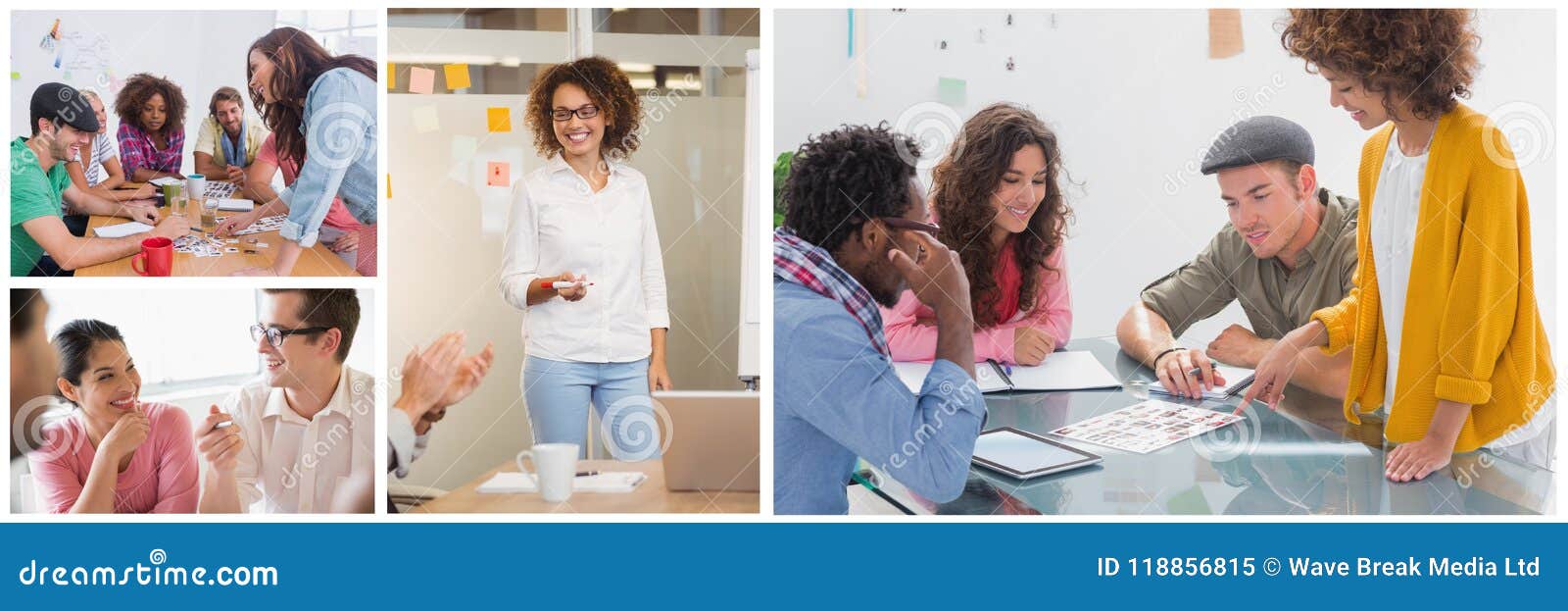 Teamwork meeting collage stock image. Image of career - 118856815