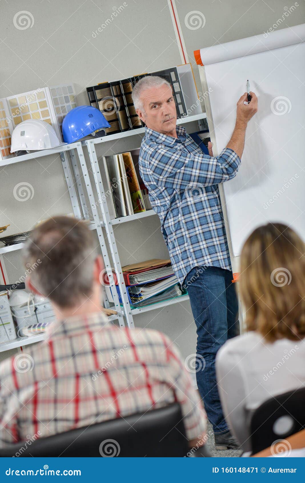 Teamwork Meeting with Manager Stock Image - Image of instructor ...