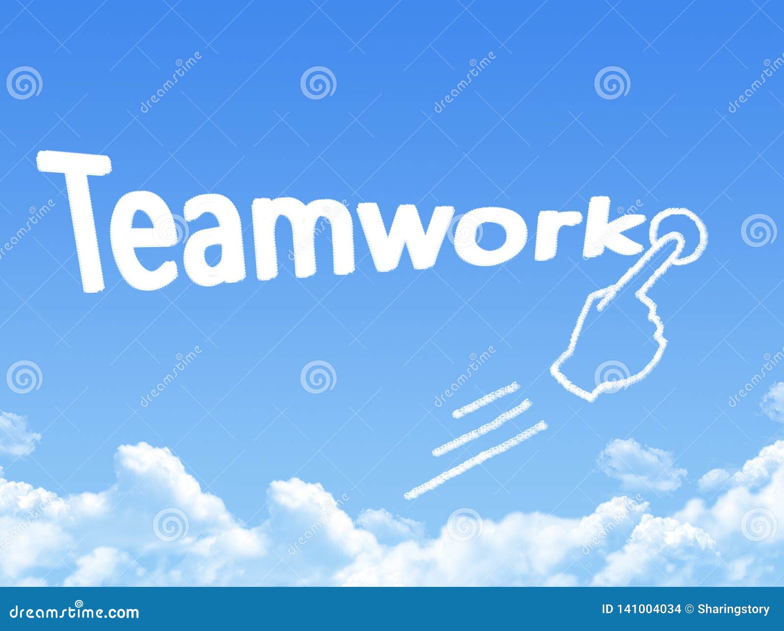 Teamwork Message Cloud Shape Stock Illustration - Illustration of help ...