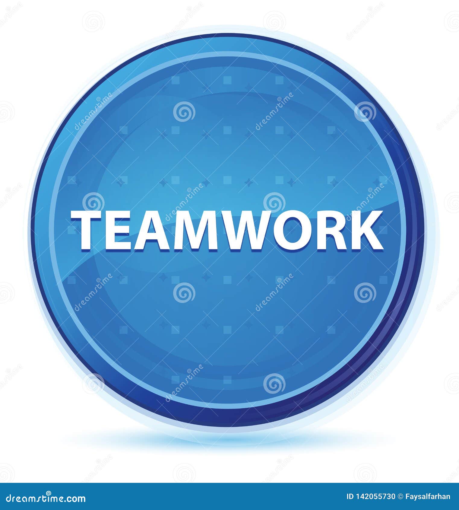 Teamwork Midnight Blue Prime Round Button Stock Vector - Illustration ...