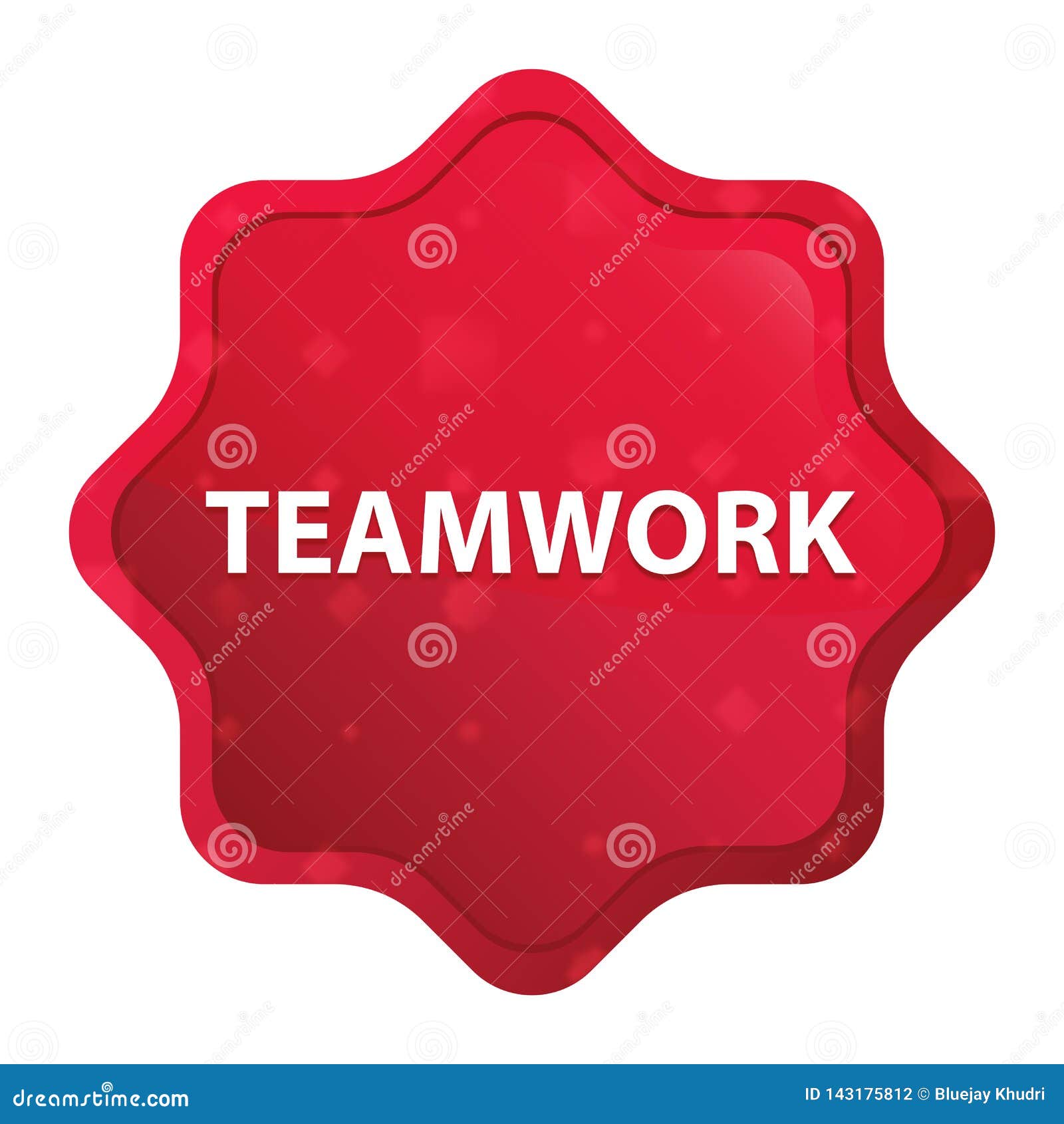 Teamwork Misty Rose Red Starburst Sticker Button Stock Illustration ...