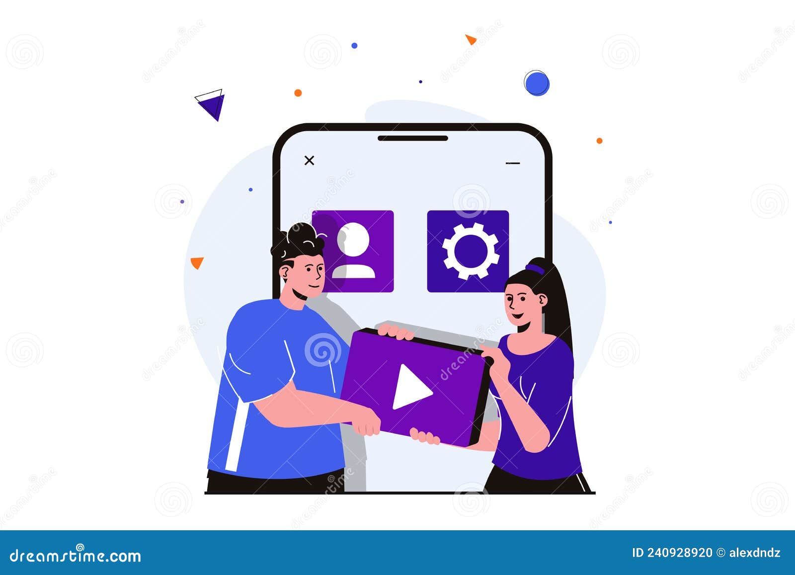 Teamwork Modern Flat Concept for Web Banner Design. Stock Vector ...