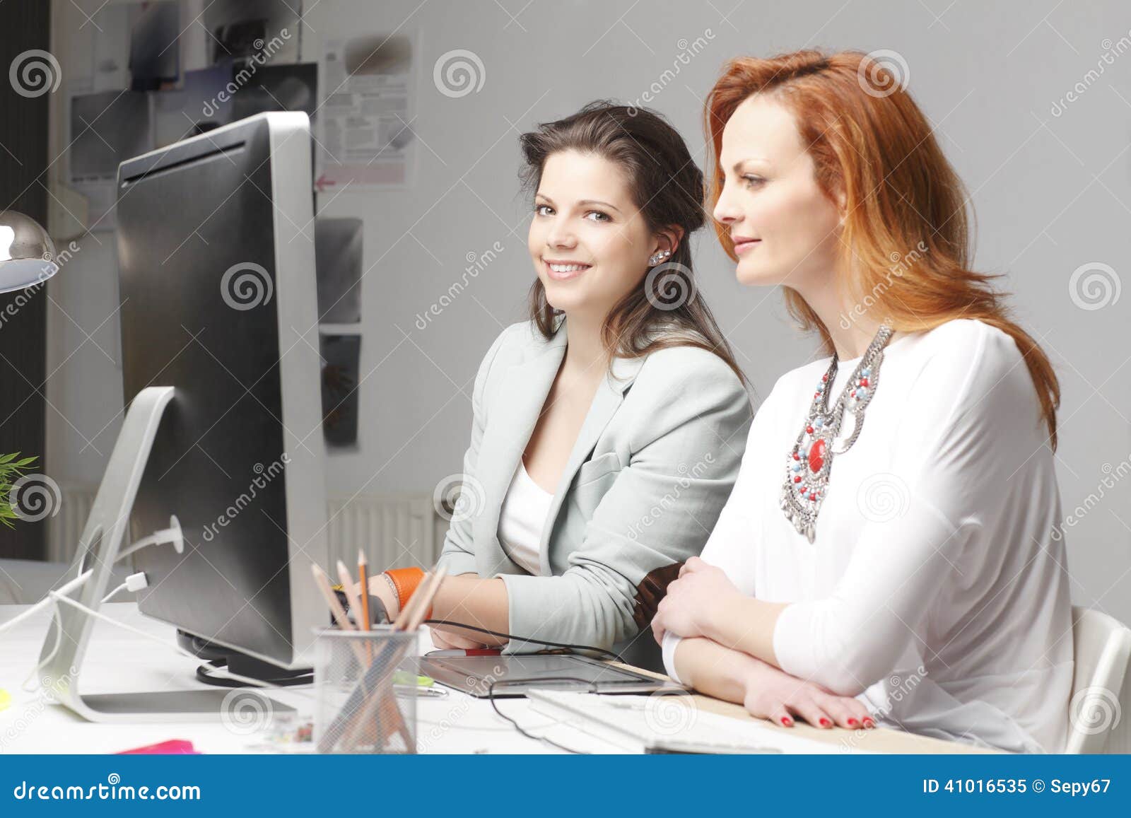 Teamwork at Modern Graphics Studio Stock Image - Image of innovation ...