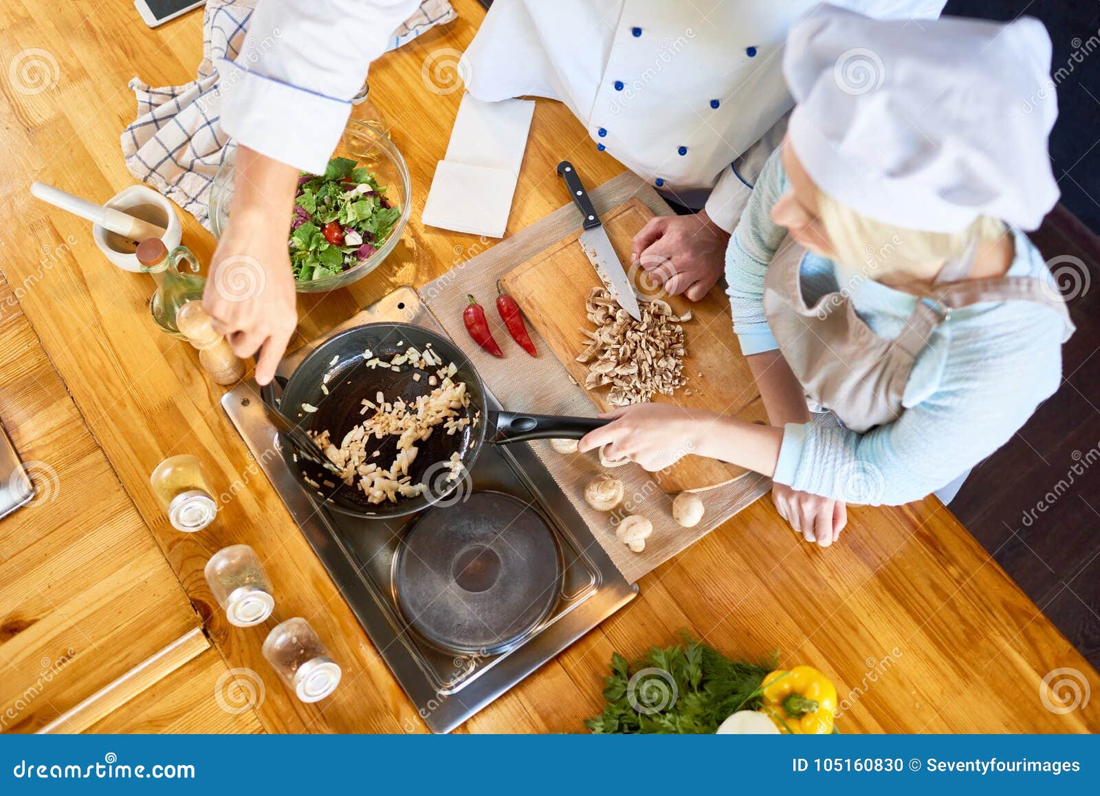 Teamwork at Modern Restaurant Kitchen Stock Photo - Image of kitchen ...