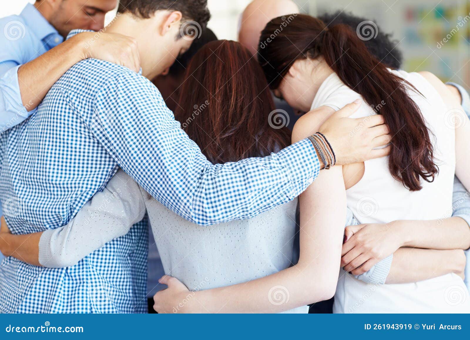 Teamwork, Motivation or Support Huddle at Work for Connection, Trust or ...