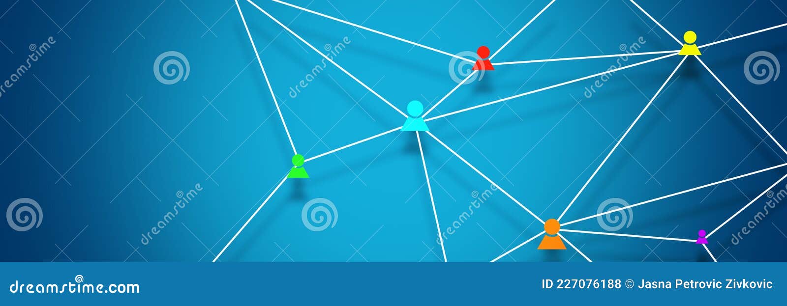 Teamwork, Network and Community Concept Stock Illustration ...