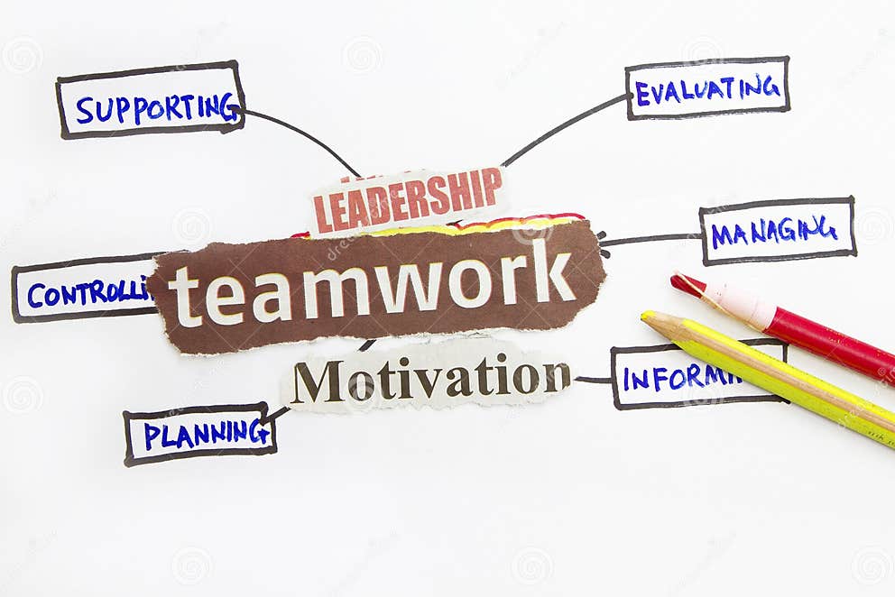 Teamwork newspaper cutout stock image. Image of goal - 28850145