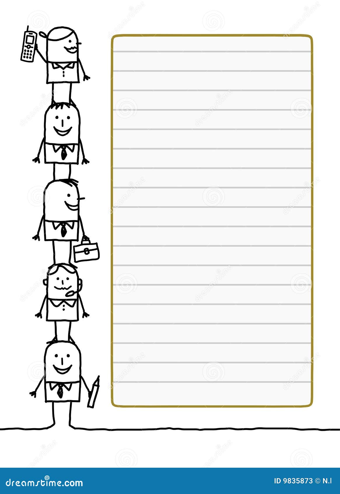 Teamwork & notes space stock vector. Illustration of people - 9835873