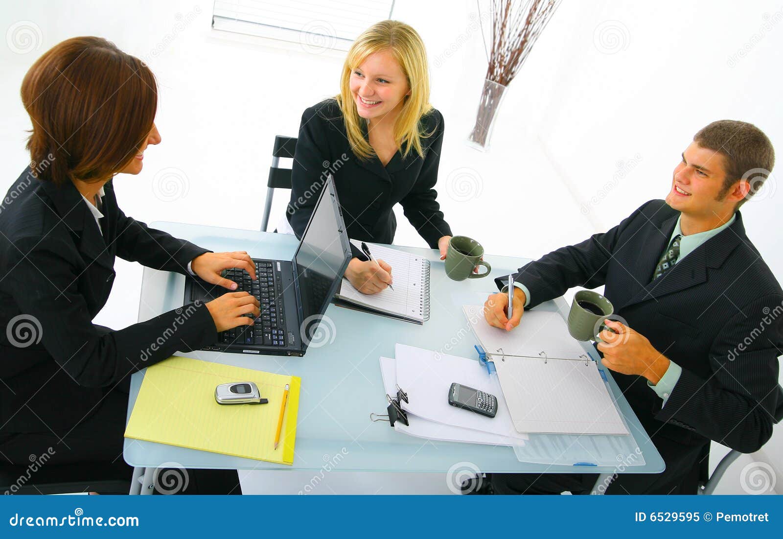 Teamwork in the Office stock image. Image of teamwork - 6529595
