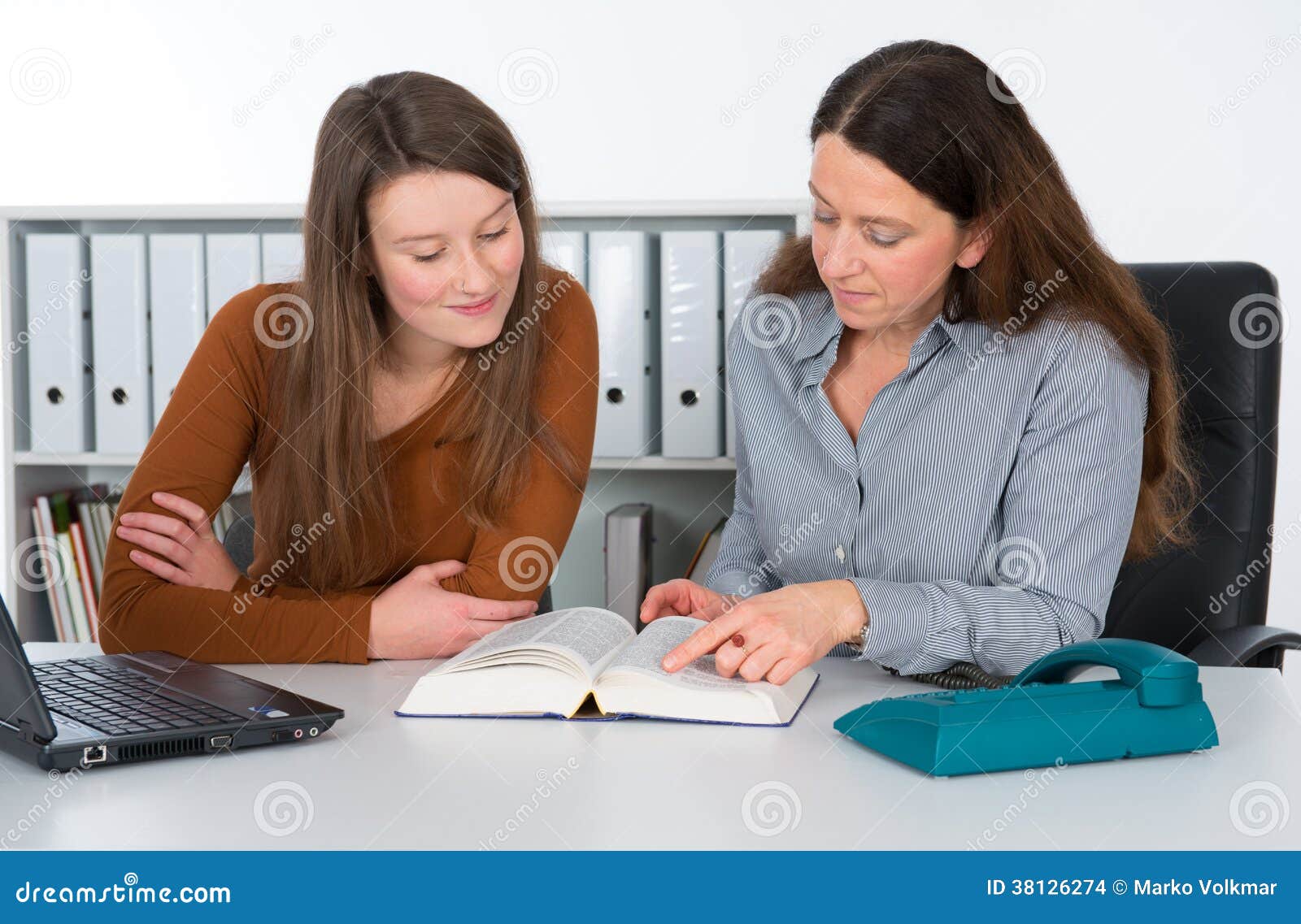 Teamwork in office stock photo. Image of good, female - 38126274
