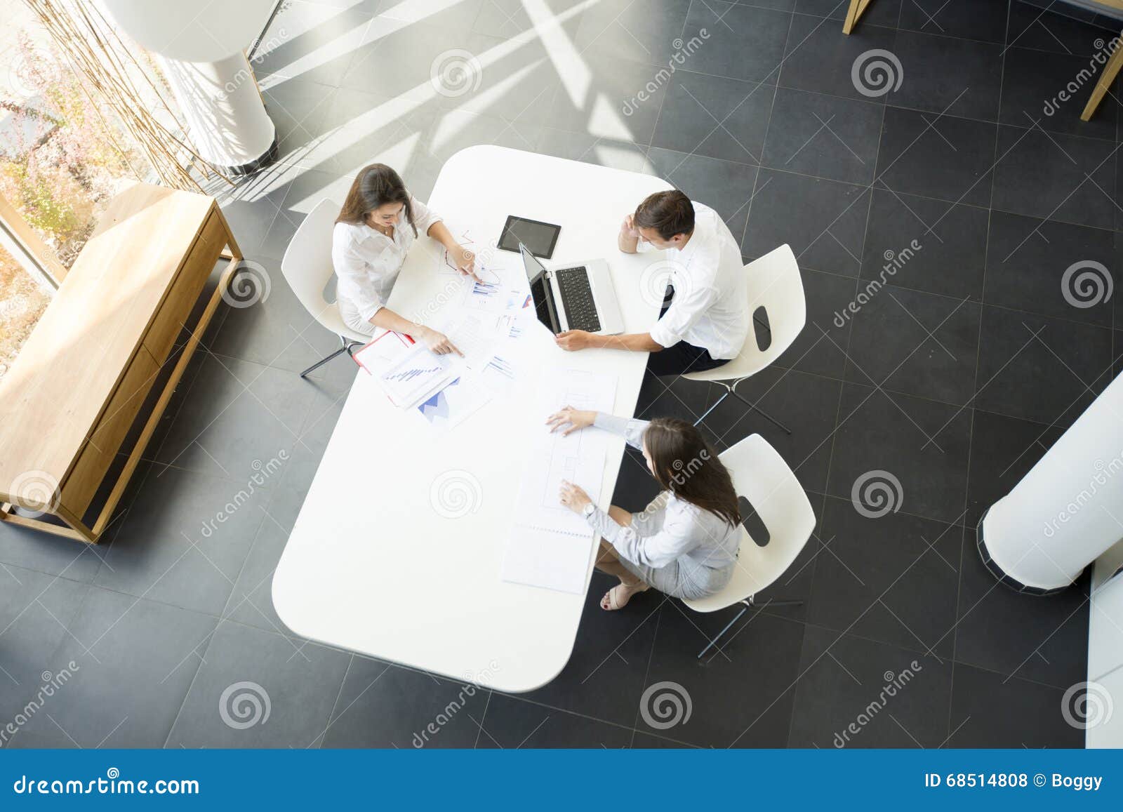 Teamwork in the office stock photo. Image of view, consulting - 68514808