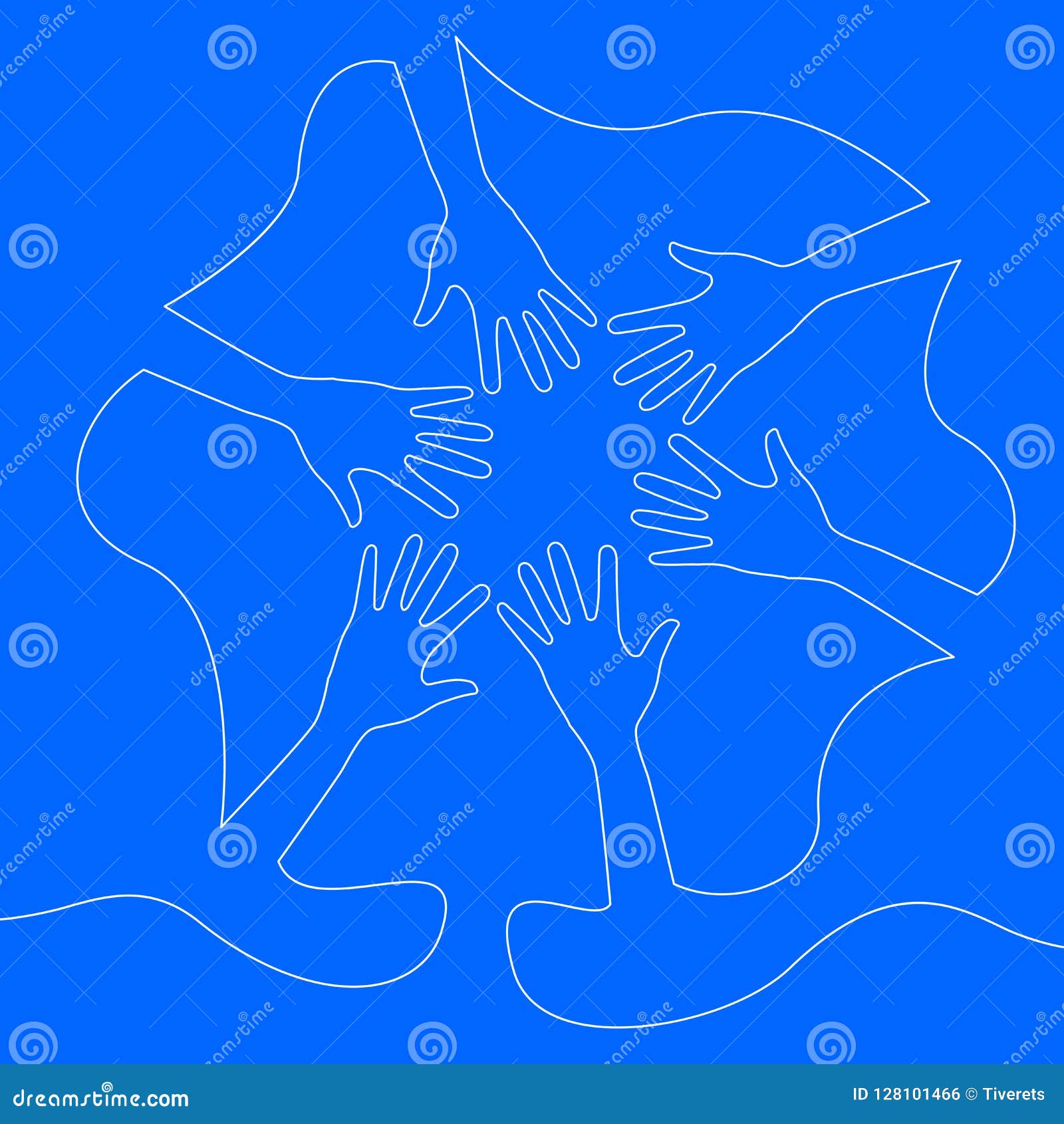 Teamwork One Line Drawing Vector Illustration Stock Vector ...