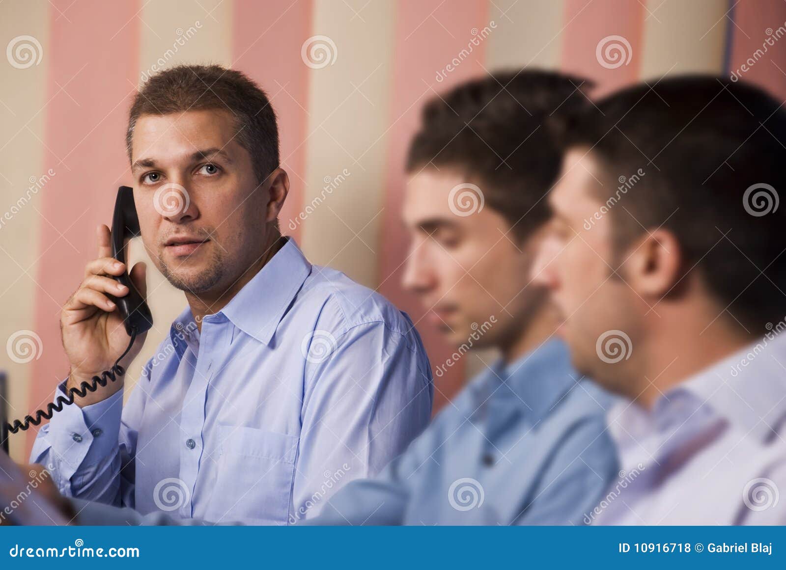 Teamwork operator men stock photo. Image of colleagues - 10916718