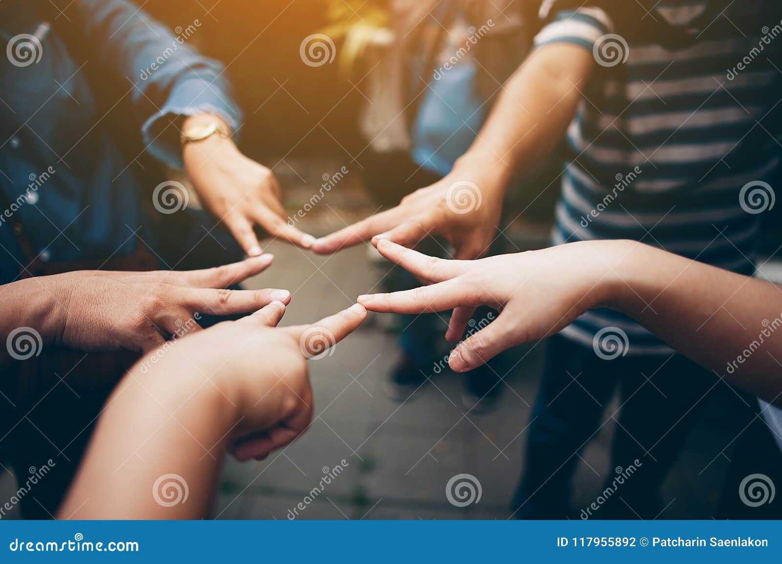 Teamwork with Our Arms and Hands. Stock Photo - Image of hipster ...