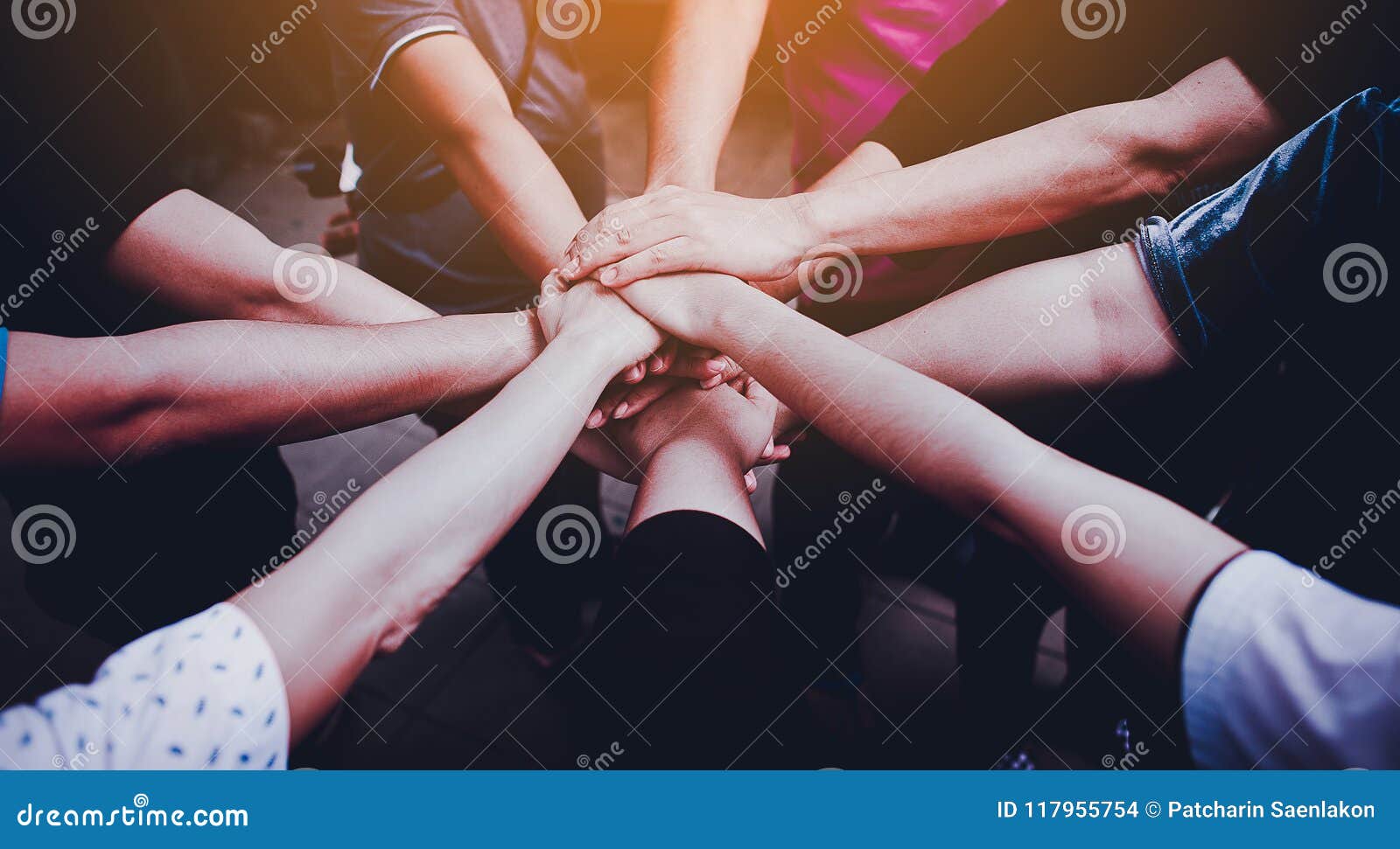 Teamwork with Our Arms and Hands. Stock Photo - Image of adult, hand ...