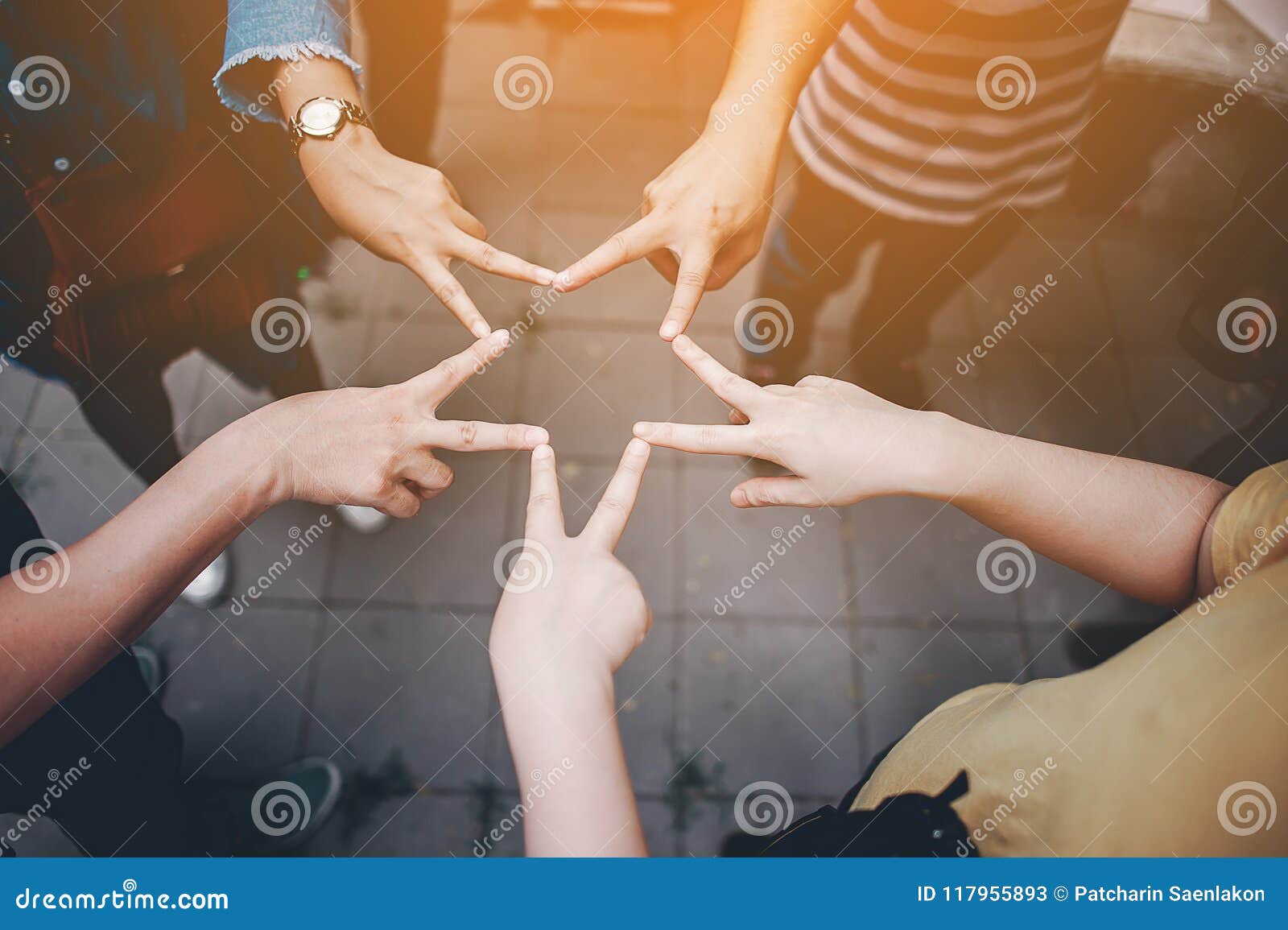 Teamwork with Our Arms and Hands. Stock Image - Image of cooperation ...
