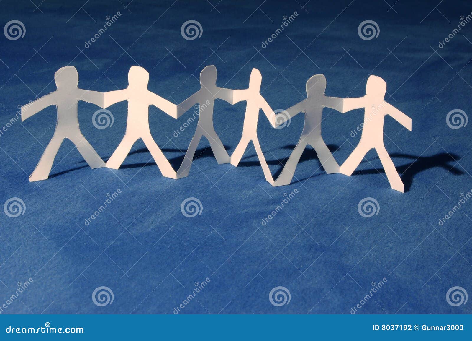 Teamwork of paper team stock photo. Image of blue, friend - 8037192