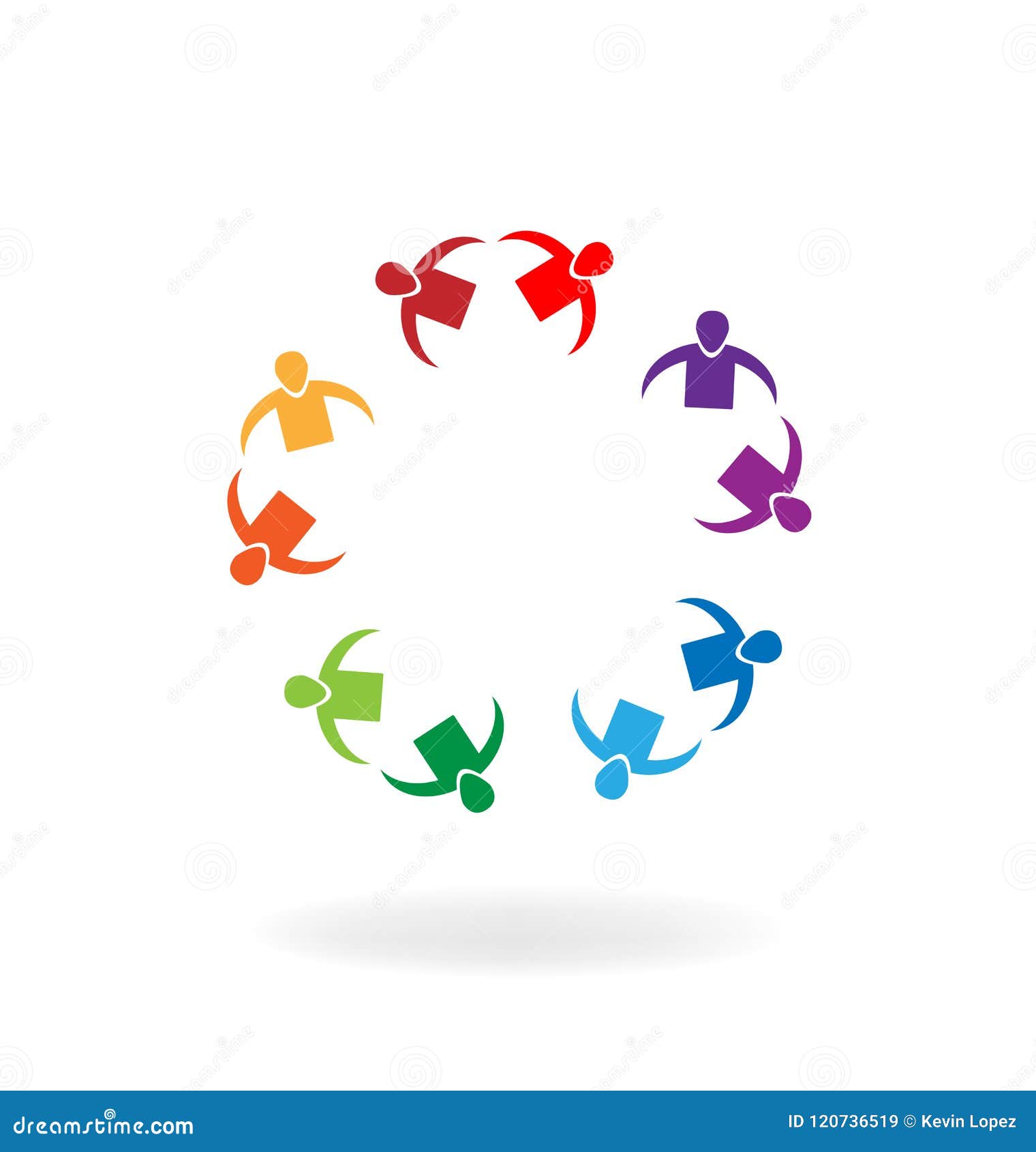 Teamwork Partner Group Circle Vector Stock Vector - Illustration of ...
