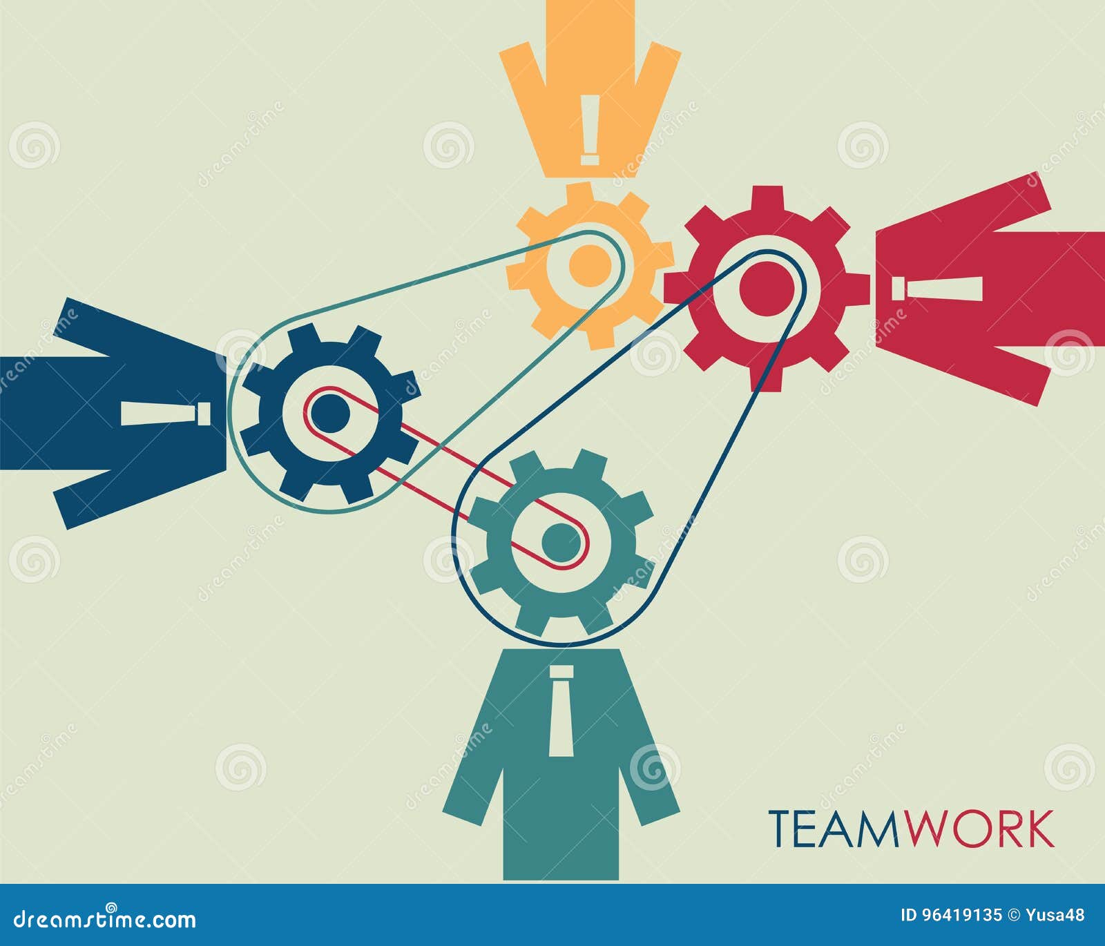 Teamwork, Partnership Concept for Business. Vector. Stock Illustration ...