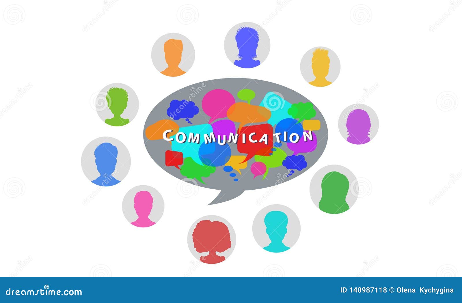 The Concept Of Dialogue, Speech Bubbles With Symbols Communication ...