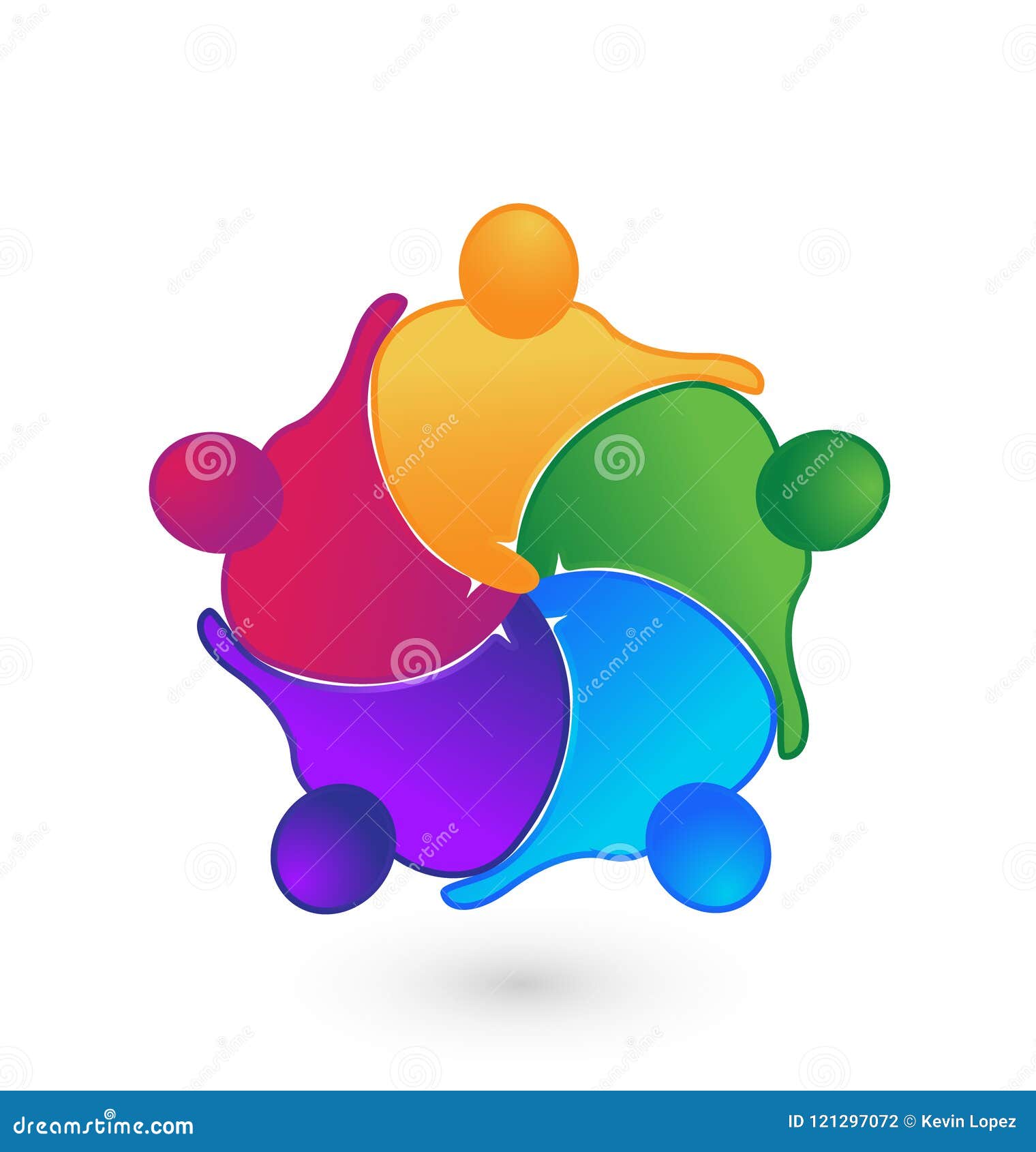 Teamwork People Together Community Vector Logo Stock Vector ...