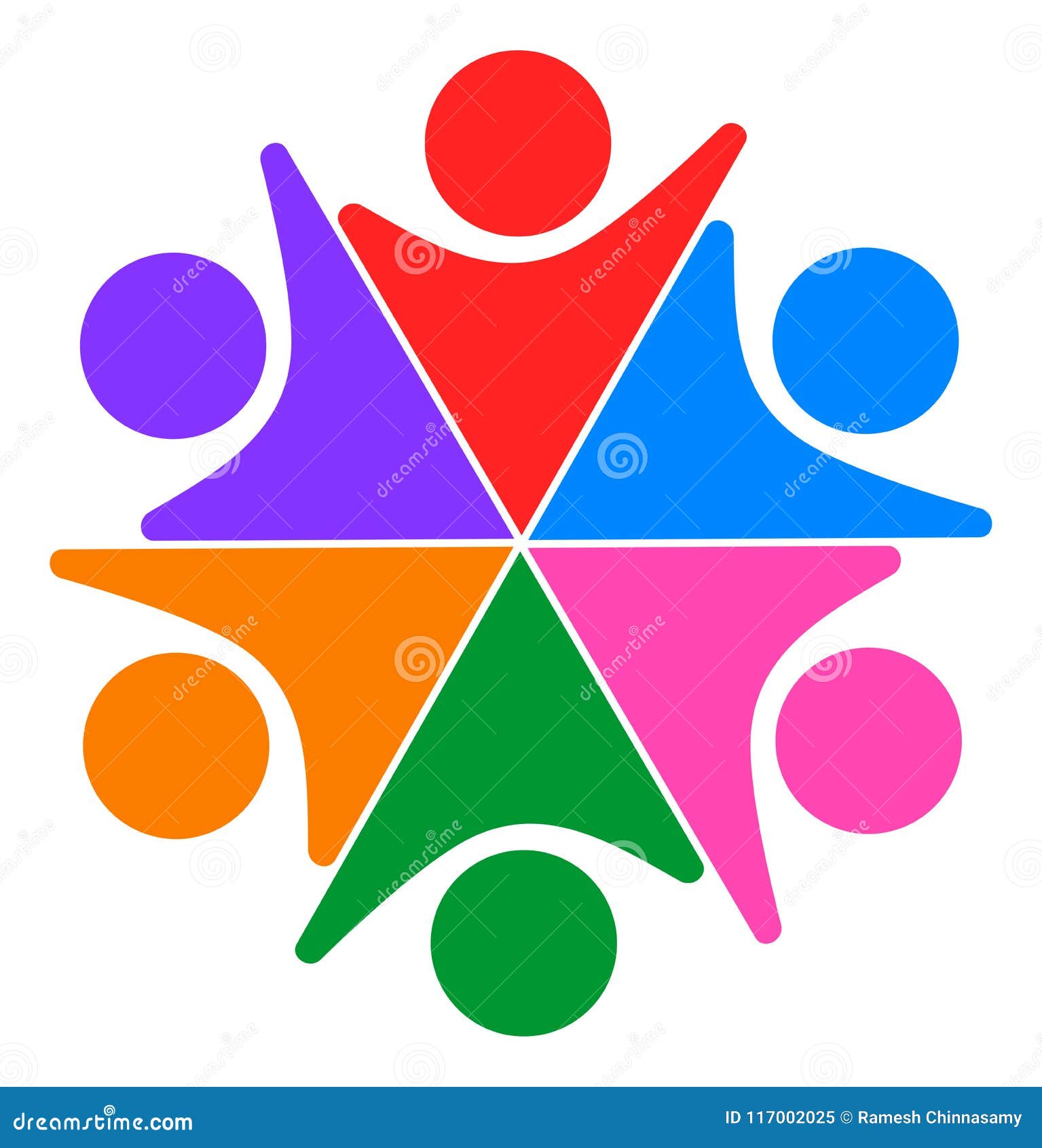 Teamwork People Connected Together Logo Stock Vector - Illustration of ...