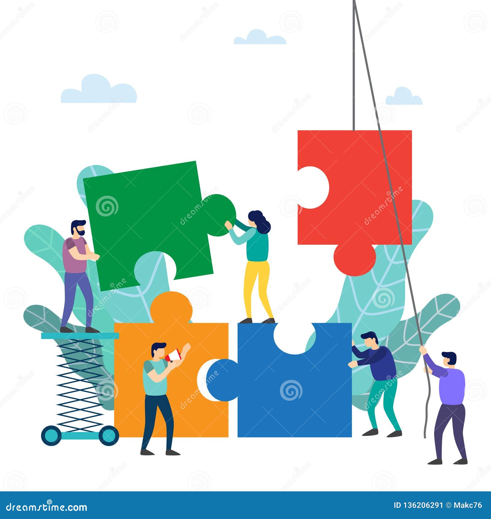 Teamwork People Clip Hugging Logo Vector Illustration | CartoonDealer ...