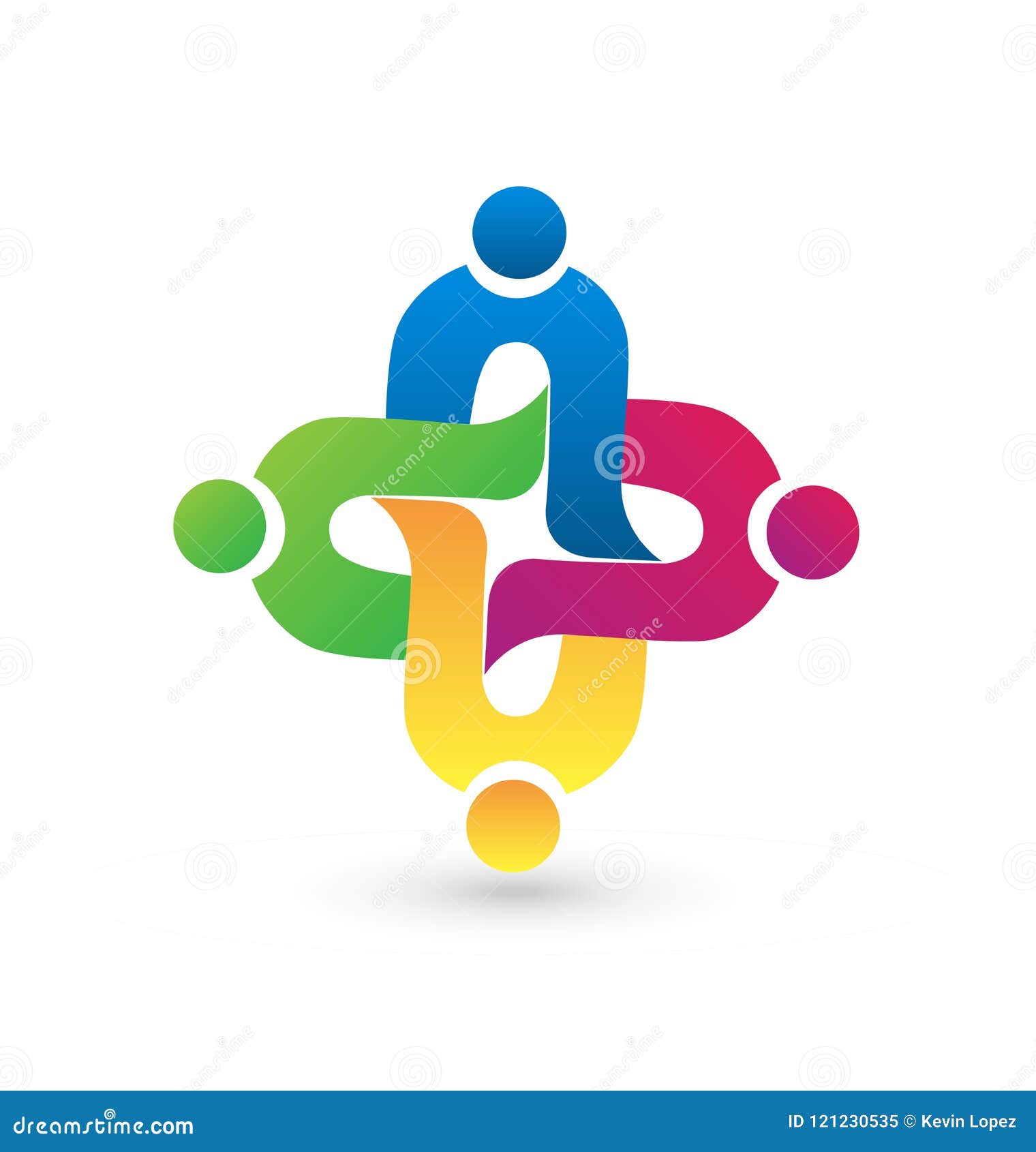 Teamwork People Connection Vector Logo Stock Vector - Illustration of ...