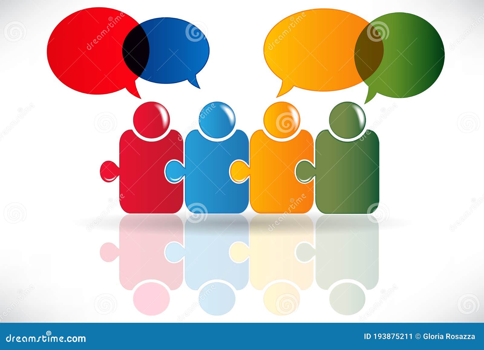 Teamwork People Conversation Bubbles Icon Logo Stock Vector ...