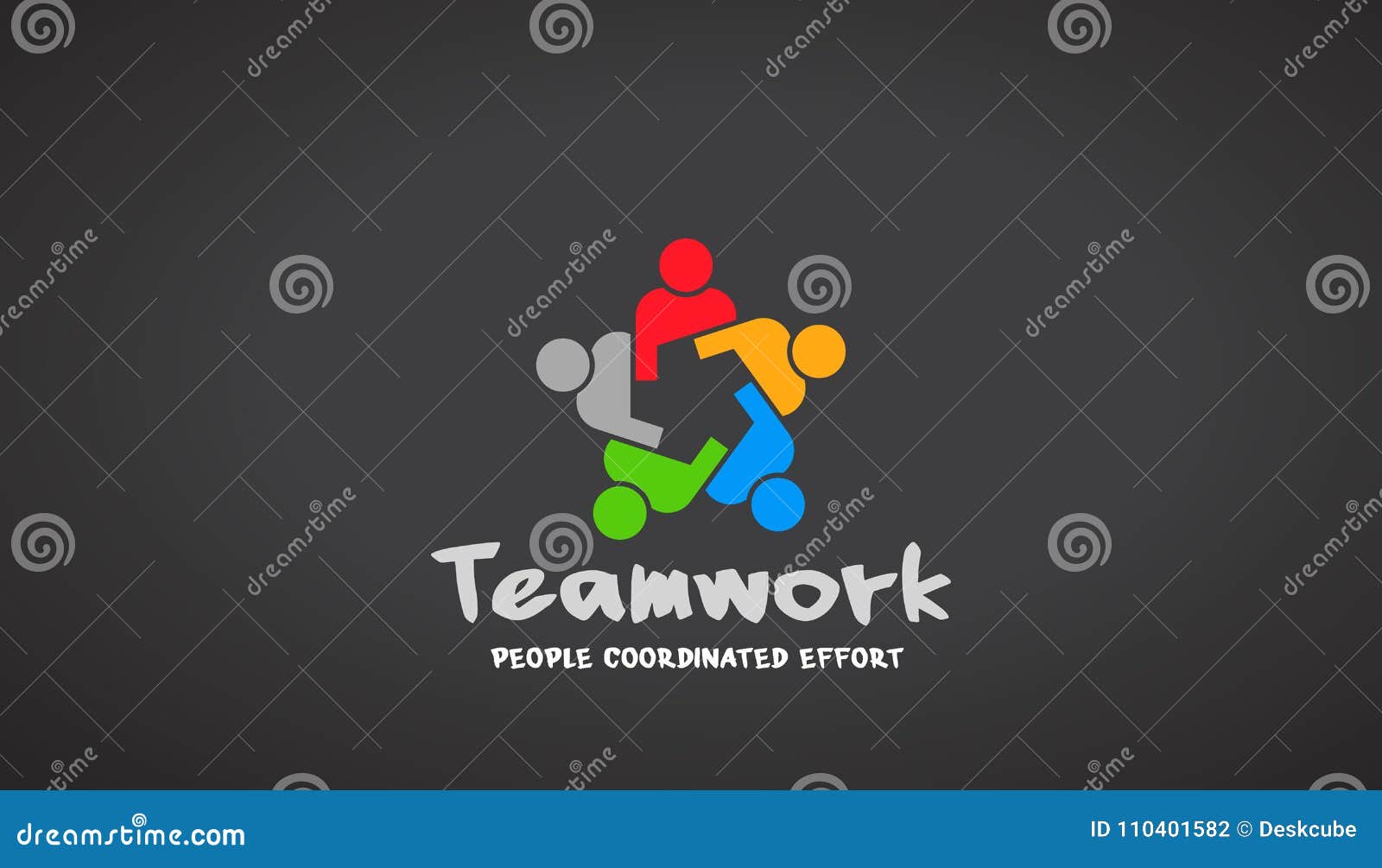 Teamwork People Logo. Vector Design Illustration | CartoonDealer.com ...